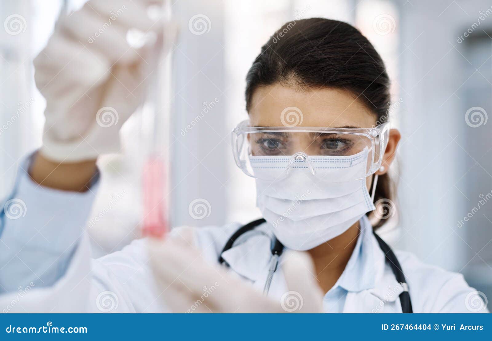 Advancing through the World of Science. a Young Scientist Working in a ...