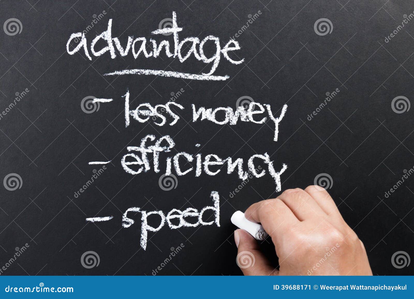 Advantage stock image. Image of survey, competitive, chalk - 39688171