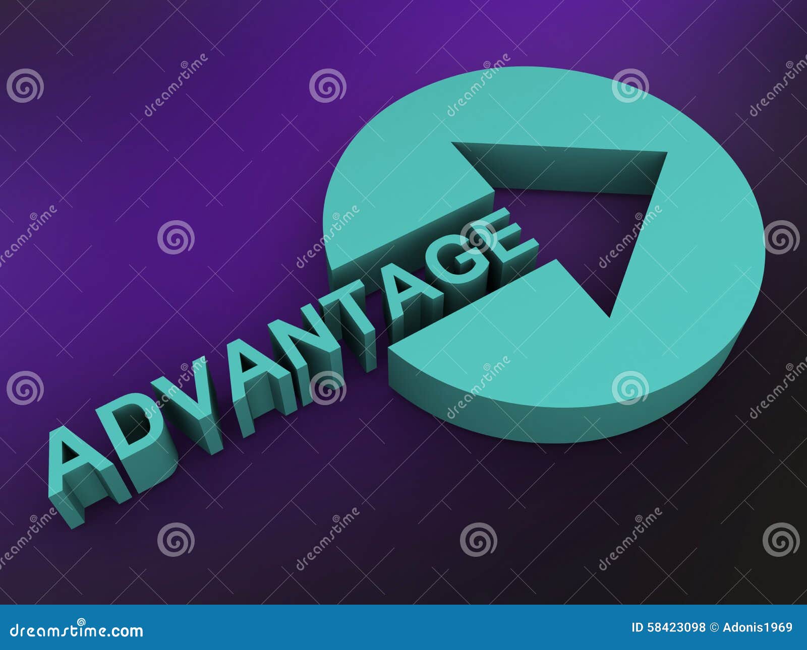 Advantage Sign with an Arrow Stock Illustration - Illustration of ...