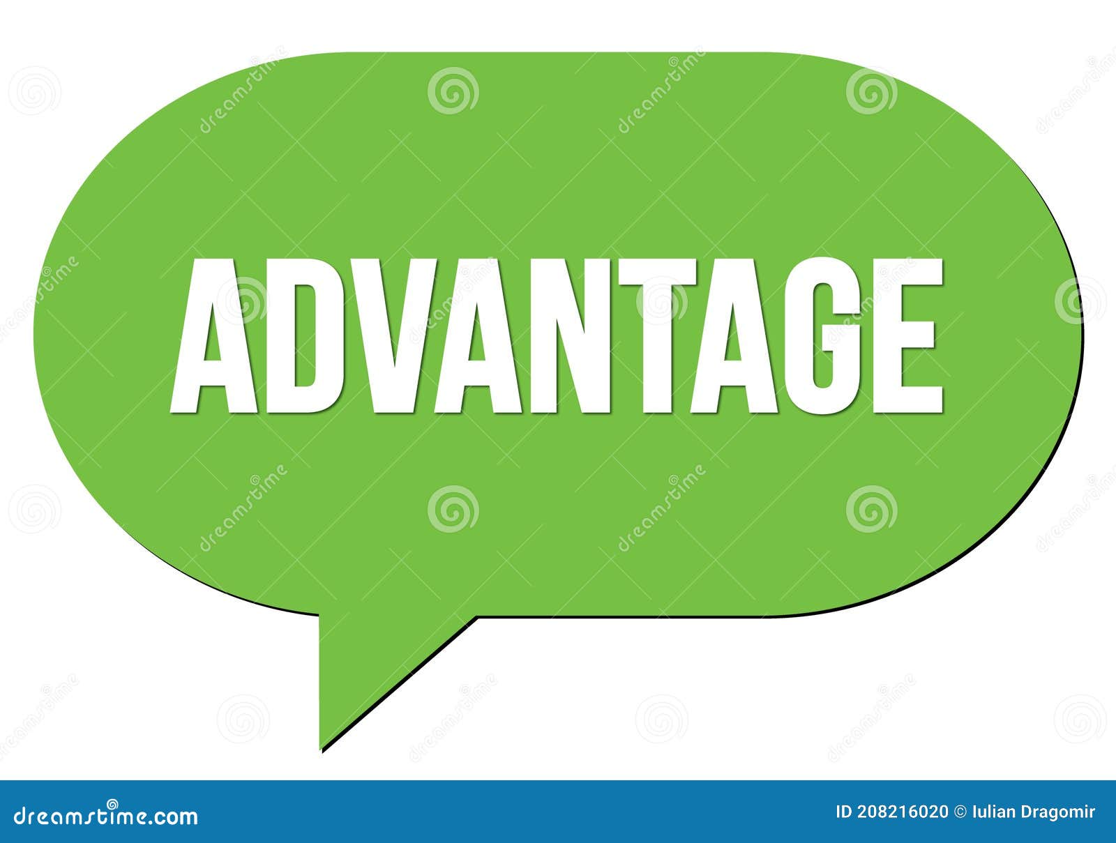 ADVANTAGE Text Written in a Green Speech Bubble Stock Illustration ...