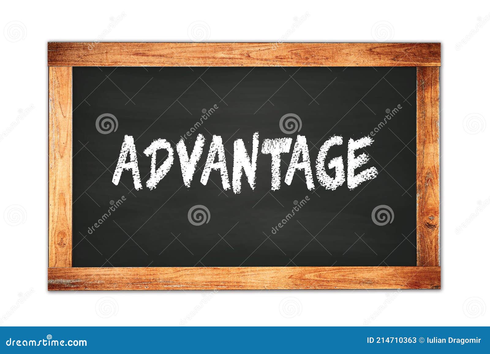 ADVANTAGE Text Written on Wooden Frame School Blackboard Stock Image ...