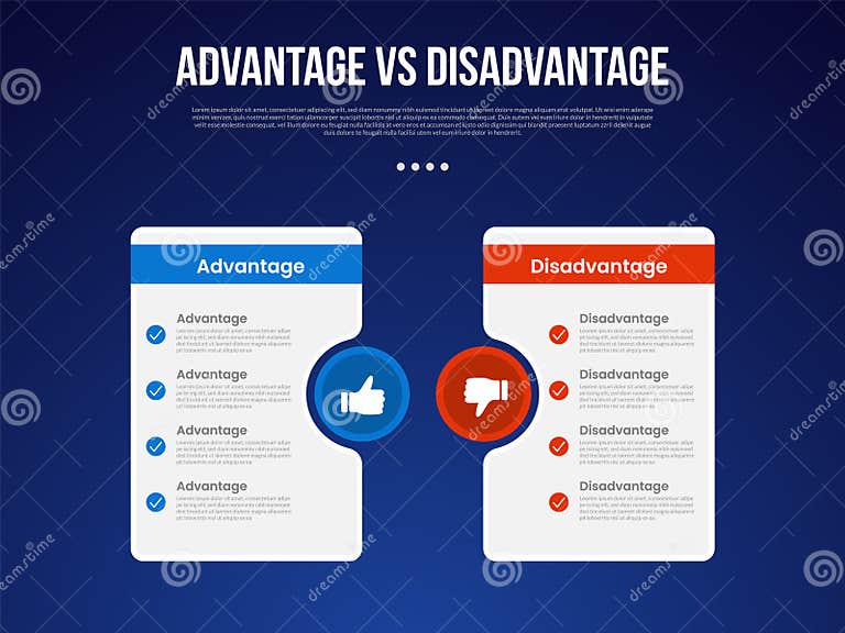 Advantage Vs Disadvantage Infographic for Comparison Data with Big ...