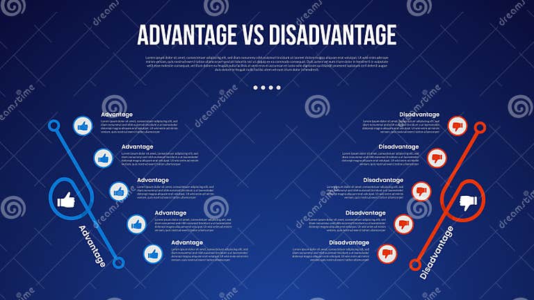 Advantage Vs Disadvantage Infographic for Comparison Data with Creative ...