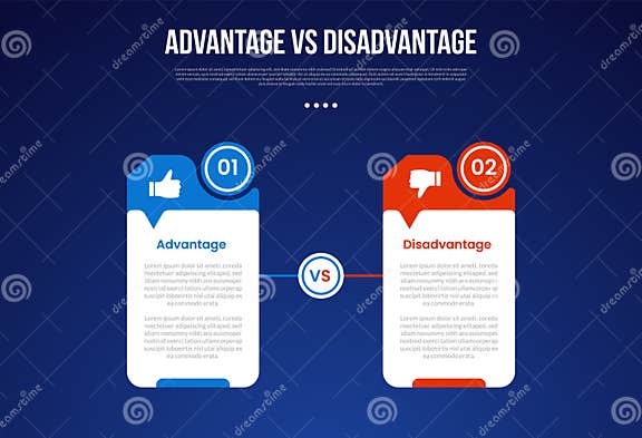 Advantage Vs Disadvantage Infographic for Comparison Data with Creative ...