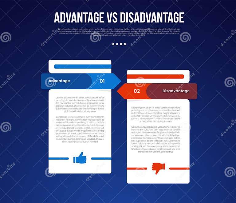 Advantage Vs Disadvantage Infographic for Comparison Data with Table ...