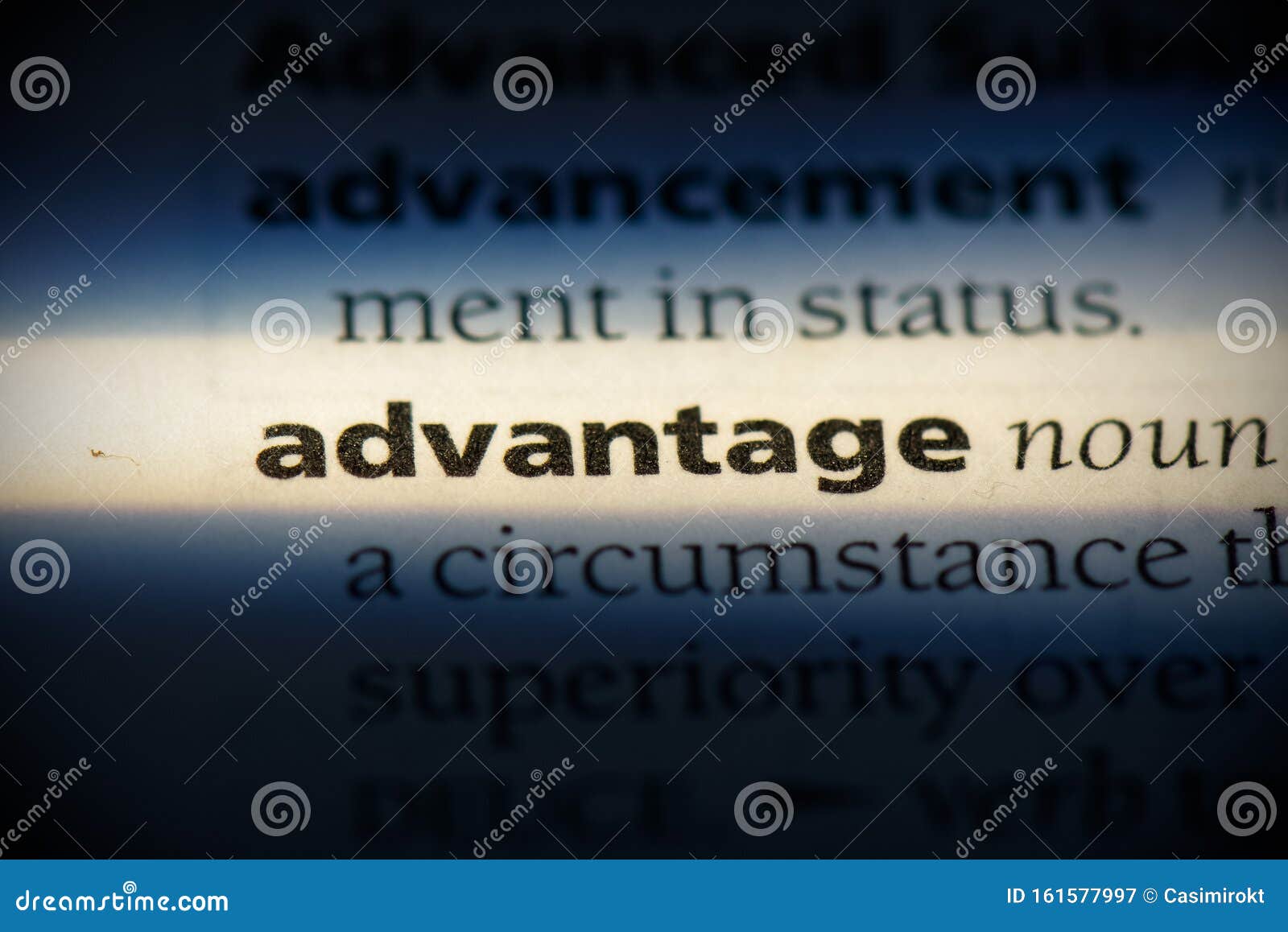 Advantage stock image. Image of info, dictionary, macro - 161577997