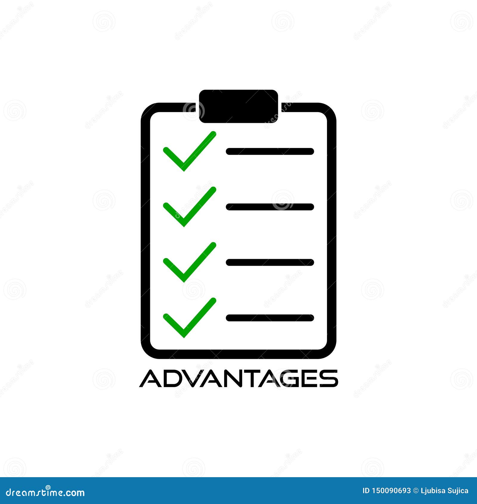 Advantages Check List Illustration Design Stock Illustration ...