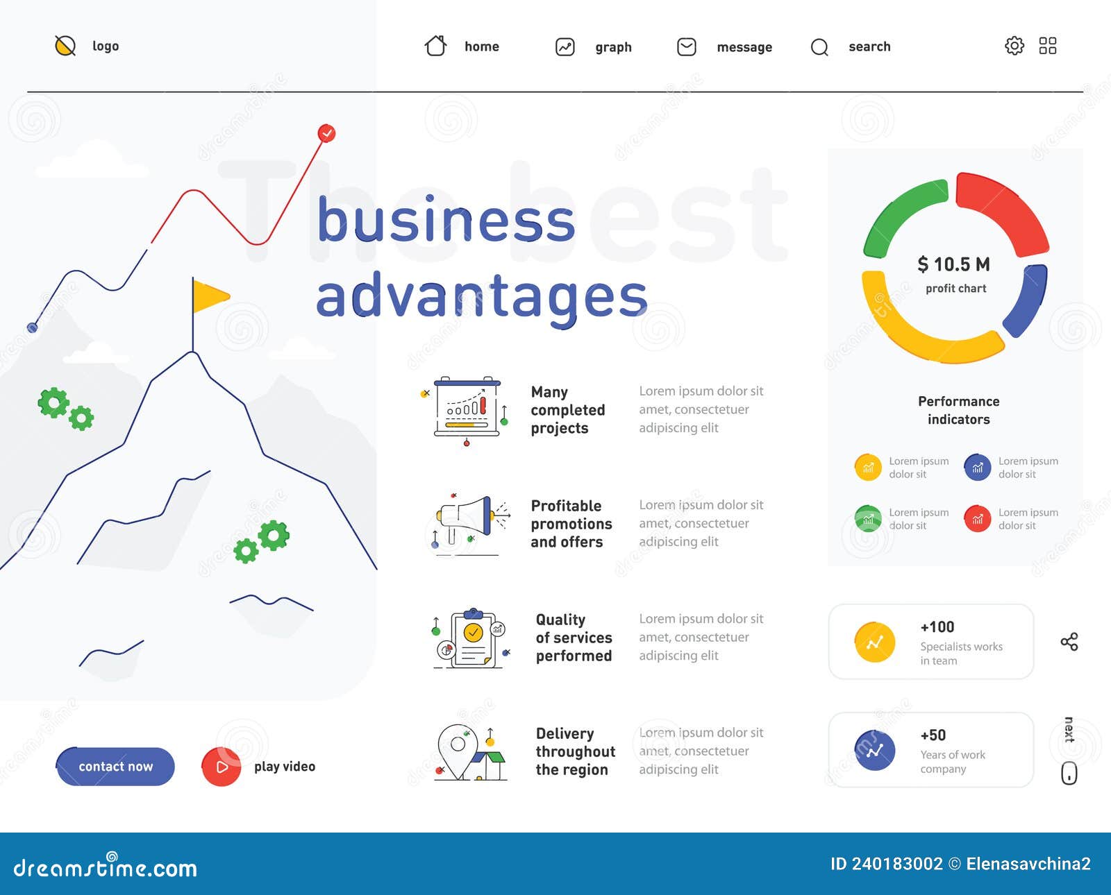 Advantages Of Company. Workflow, Growth, Graphics. Line Infographic ... Advantages Of Company. Workflow, Growth, Graphics. Line Infographic ...