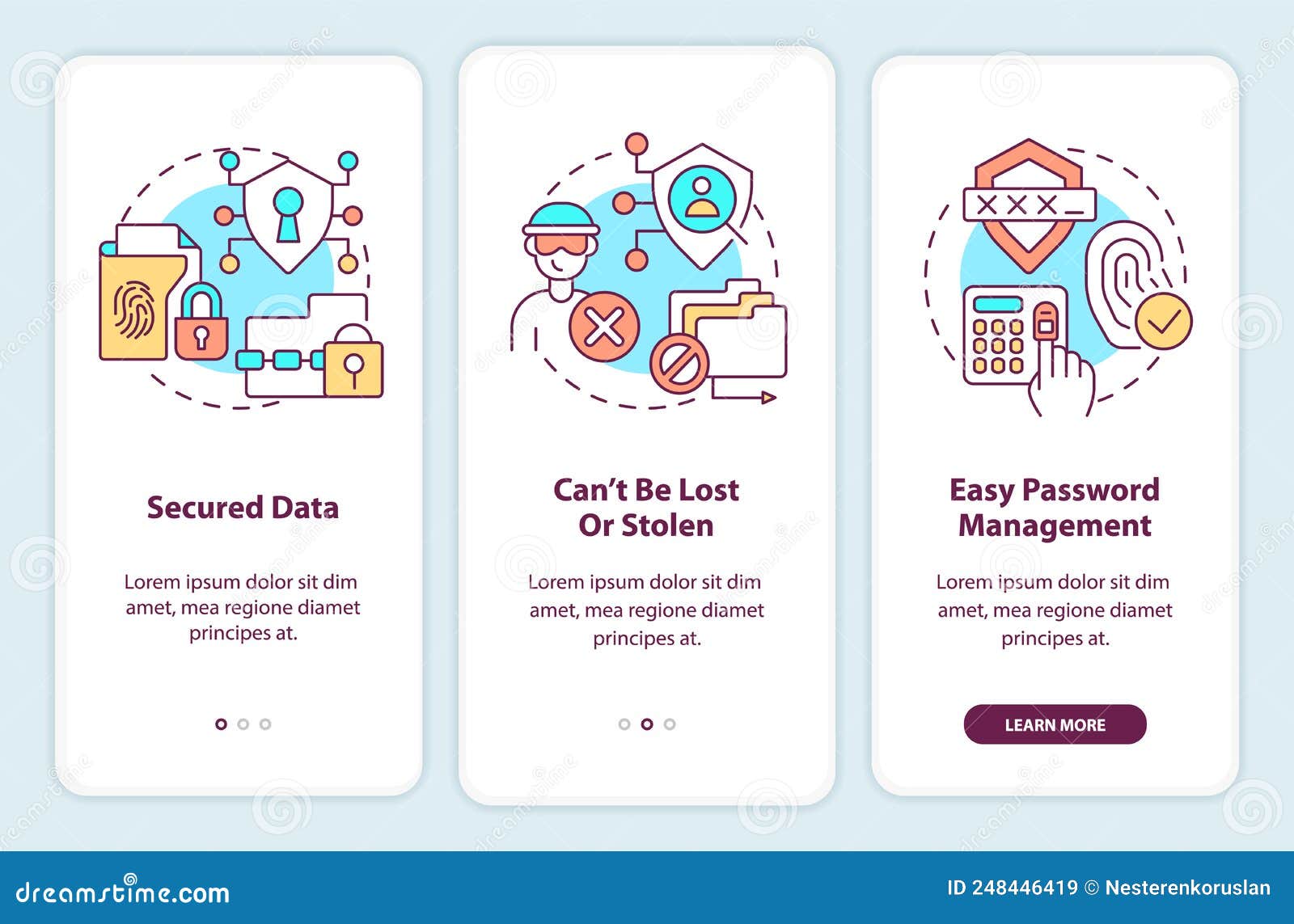 Advantages of Digital Identity Onboarding Mobile App Screen Stock ...