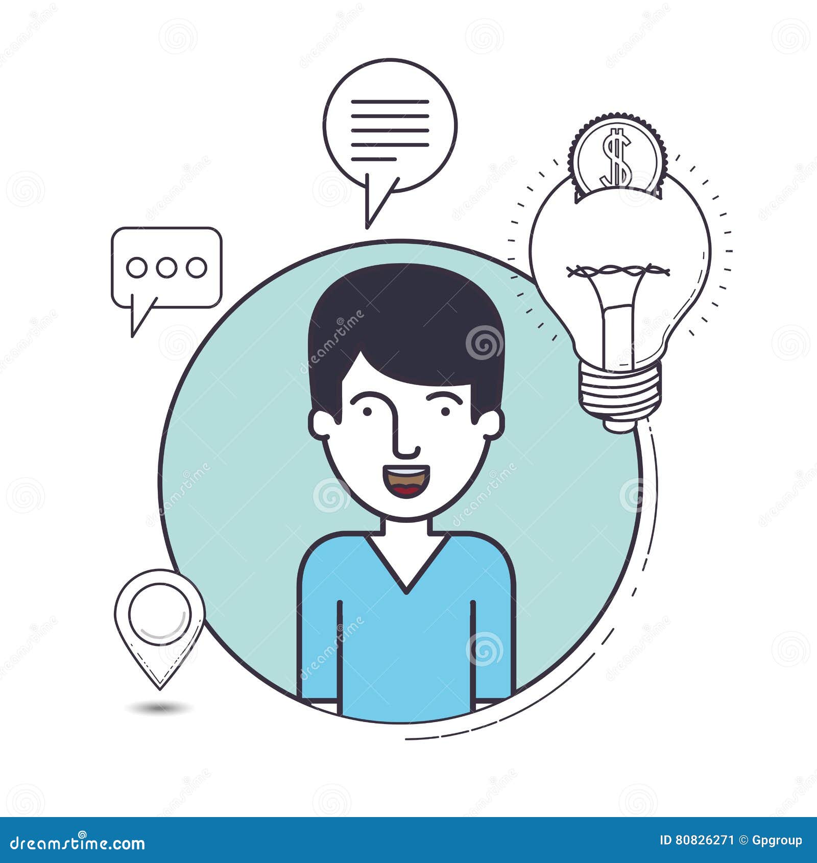 Advantages of Internet and Digital Technology Image Stock Vector ...