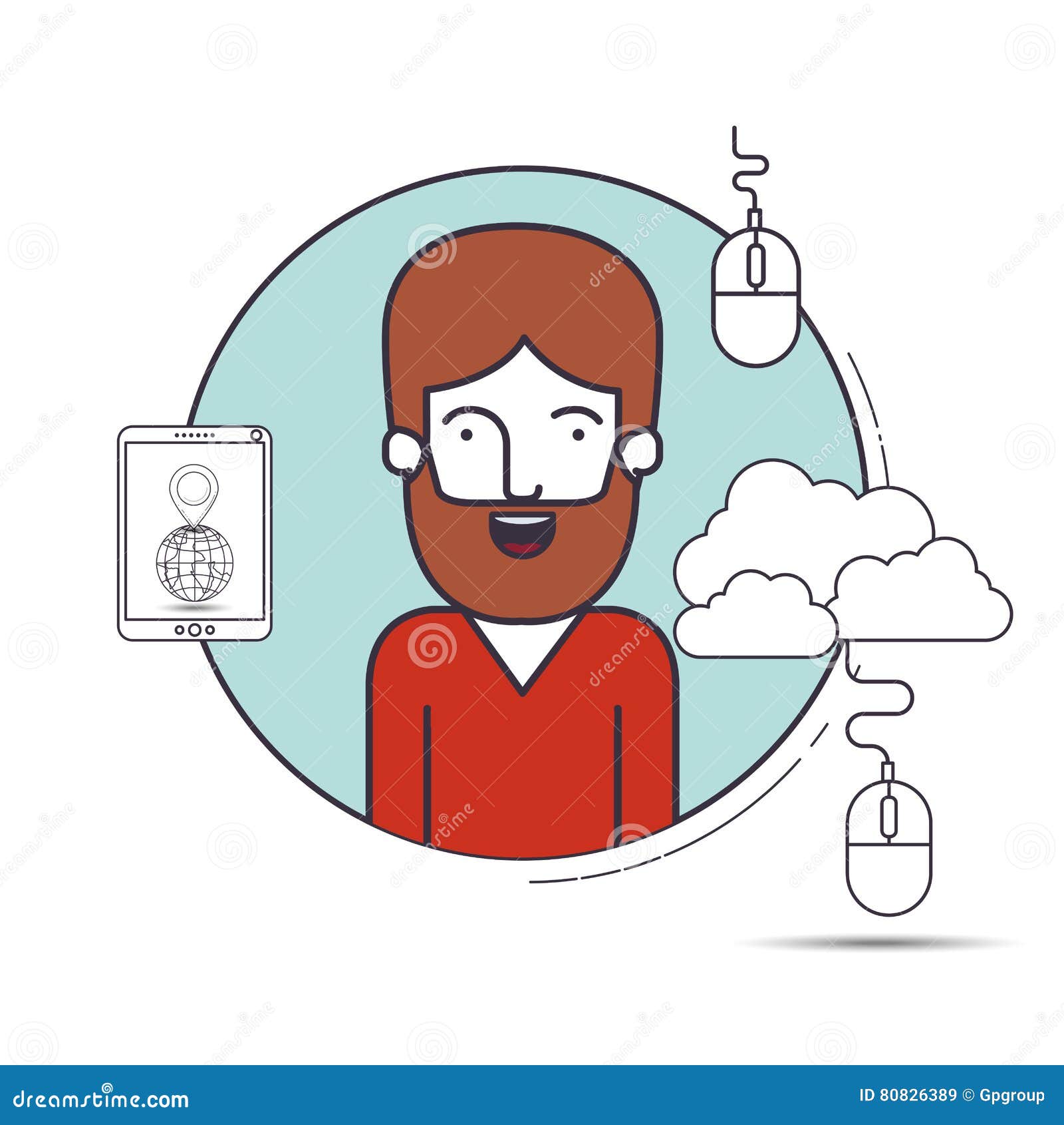 Advantages of Internet and Digital Technology Image Stock Vector ...