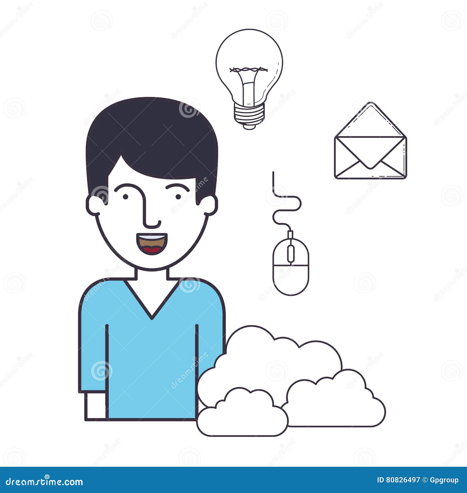 Advantages of Internet and Digital Technology Image Stock Vector ...