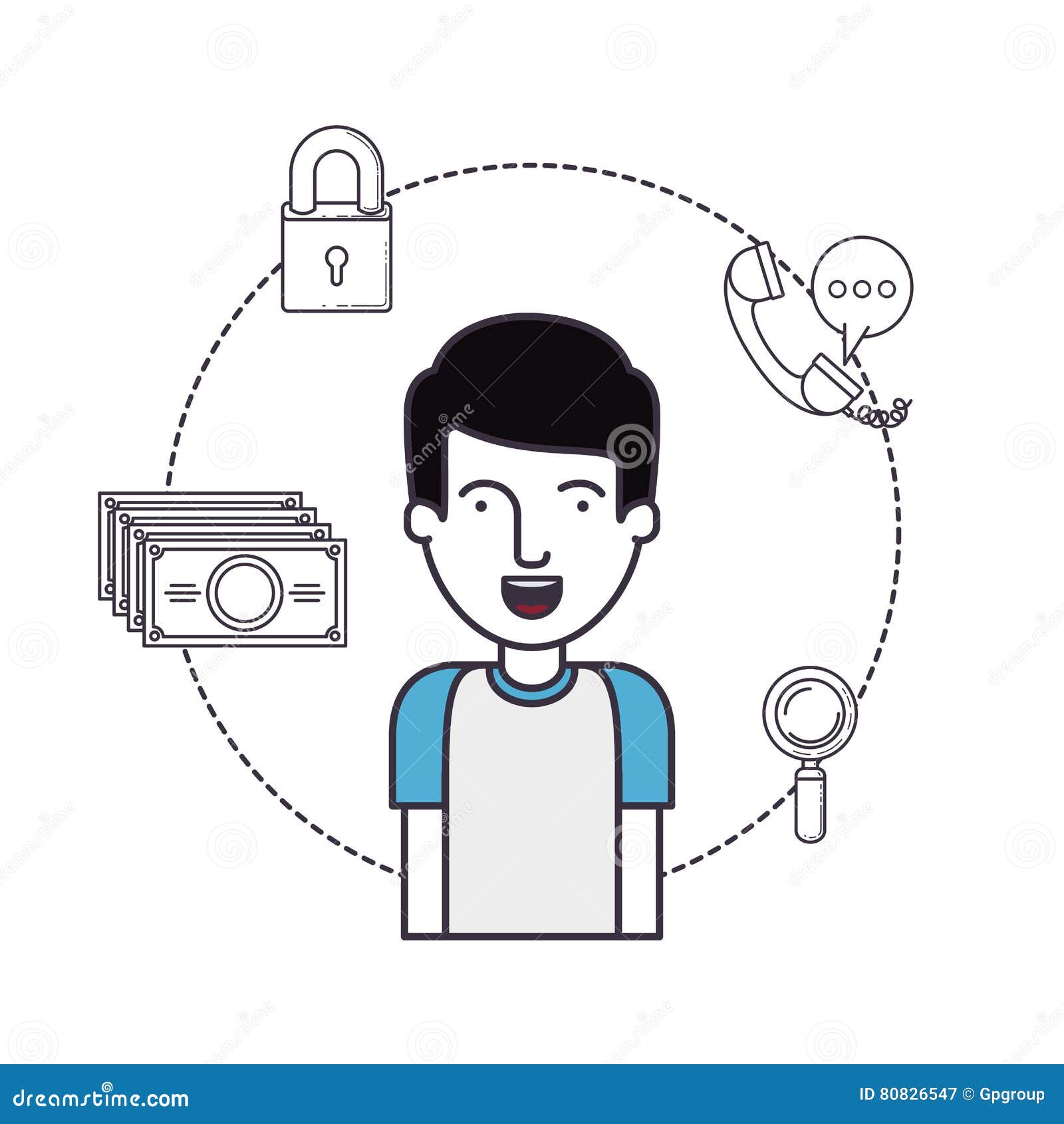 Advantages of Internet and Digital Technology Image Stock Vector ...