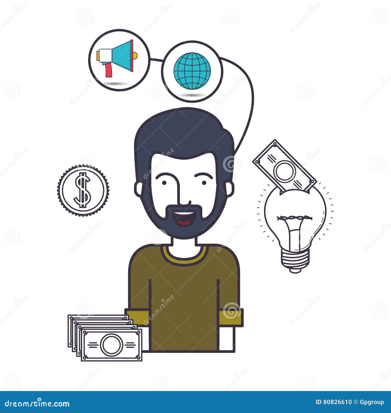 Advantages of Internet and Digital Technology Image Stock Vector ...