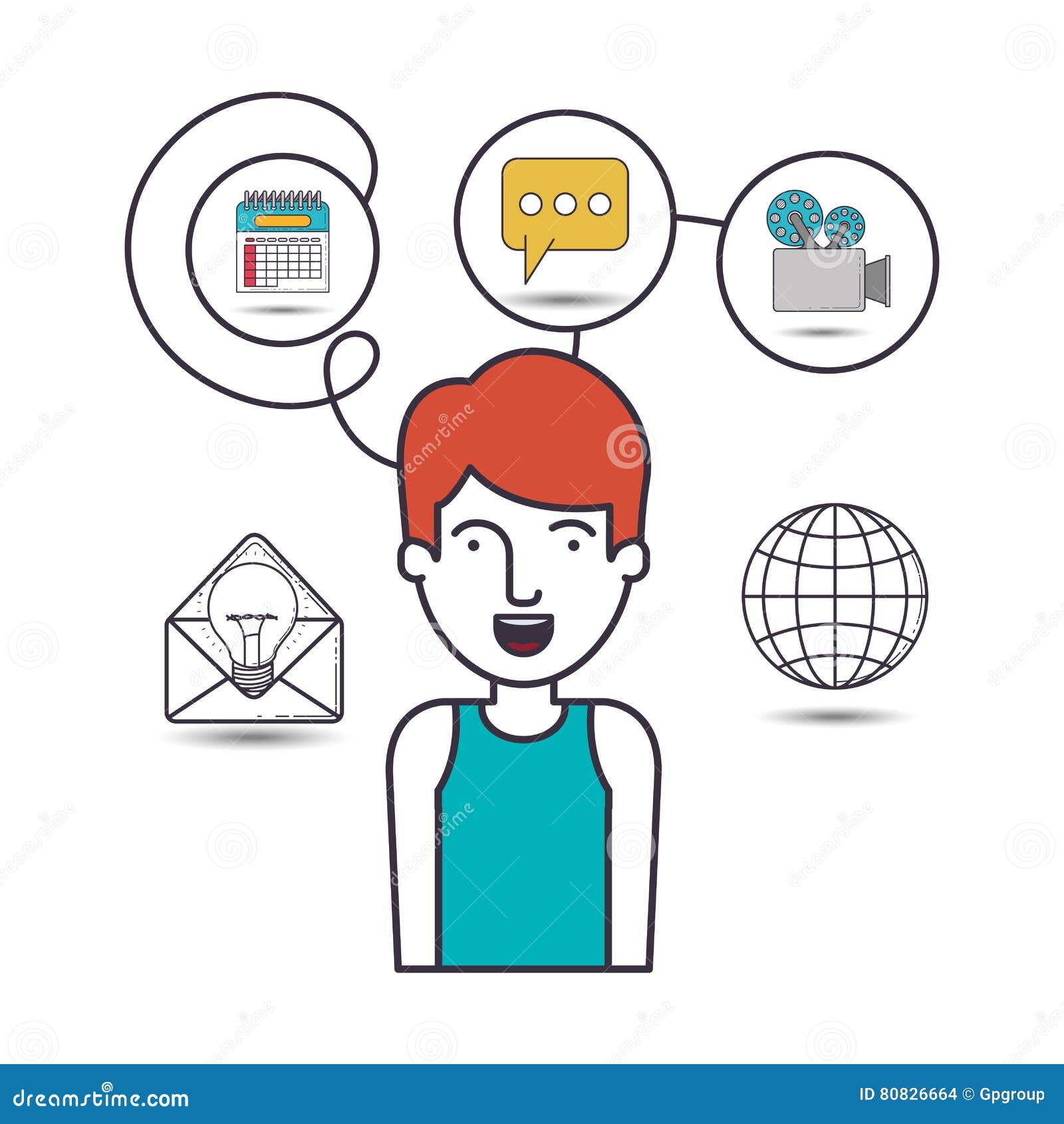 Advantages of Internet and Digital Technology Image Stock Vector ...