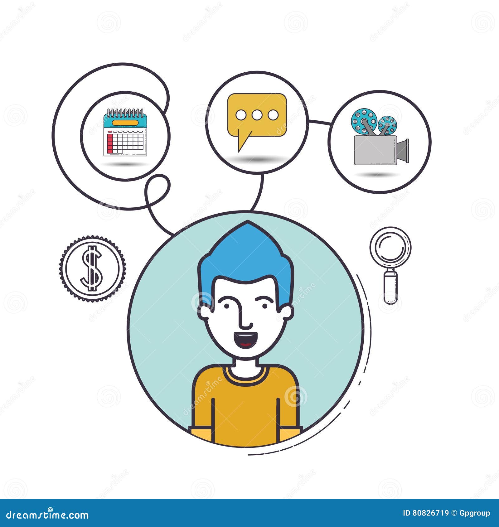 Advantages of Internet and Digital Technology Image Stock Vector ...