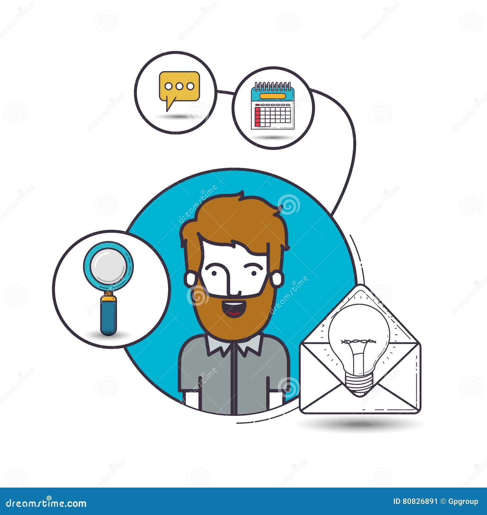 Advantages of Internet and Digital Technology Image Stock Vector ...