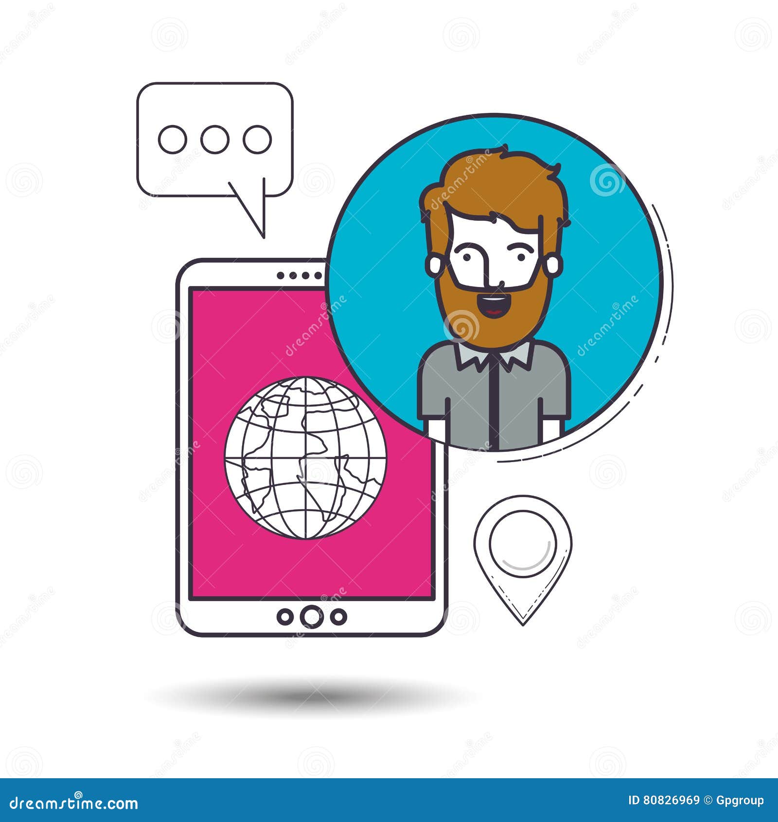 Advantages of Internet and Digital Technology Image Stock Vector ...