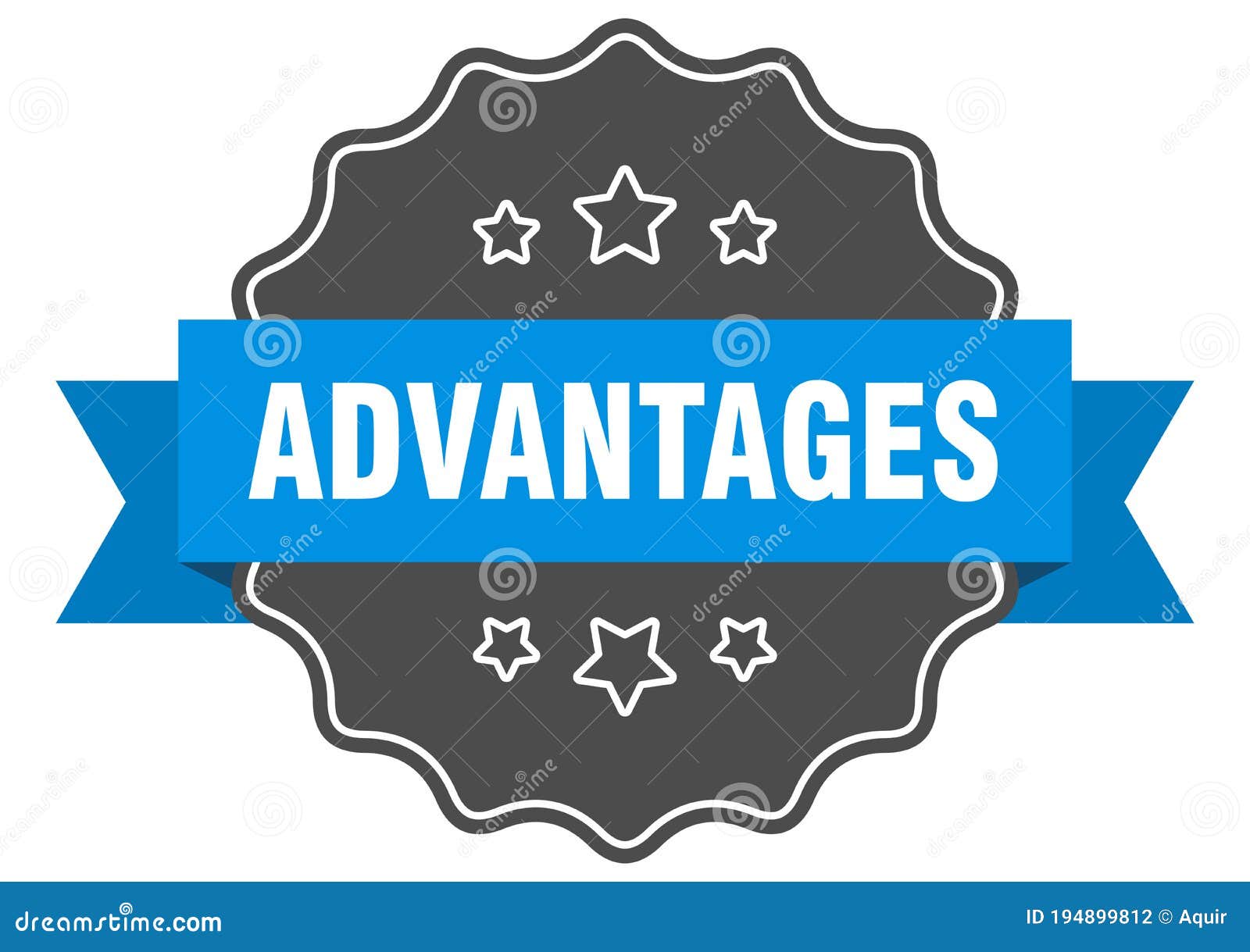 Advantages label stock vector. Illustration of black - 194899812