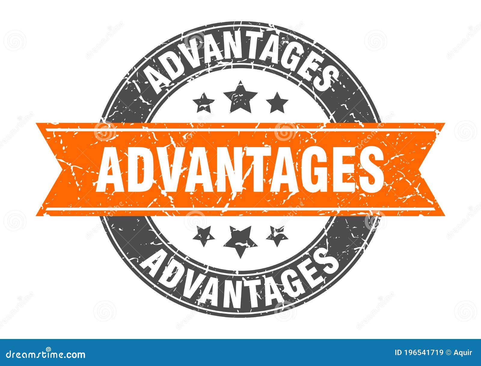 Advantages stamp stock vector. Illustration of sign - 196541719