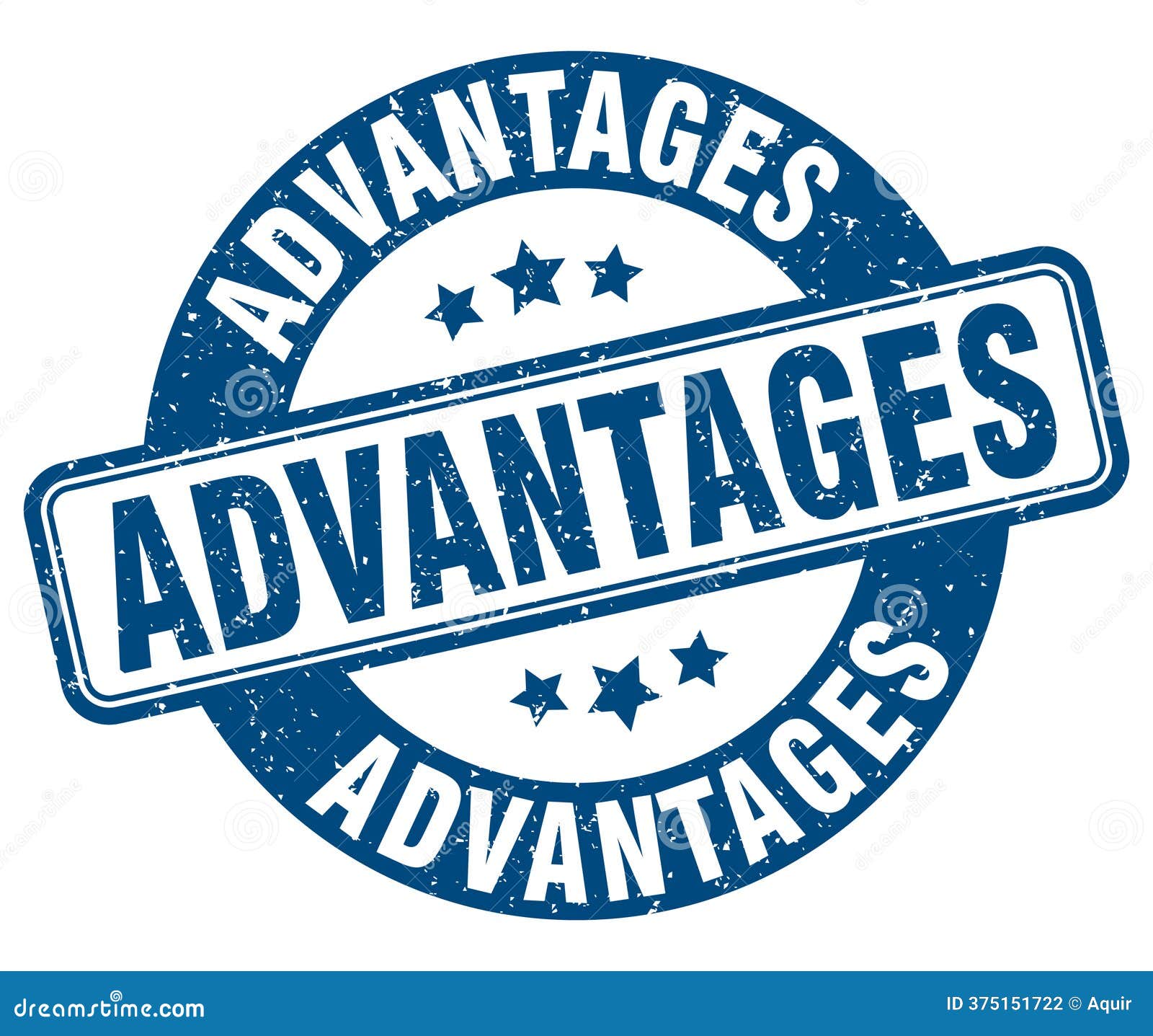 Advantages Stamp. Advantages Rectangular Stamp On White Background ...