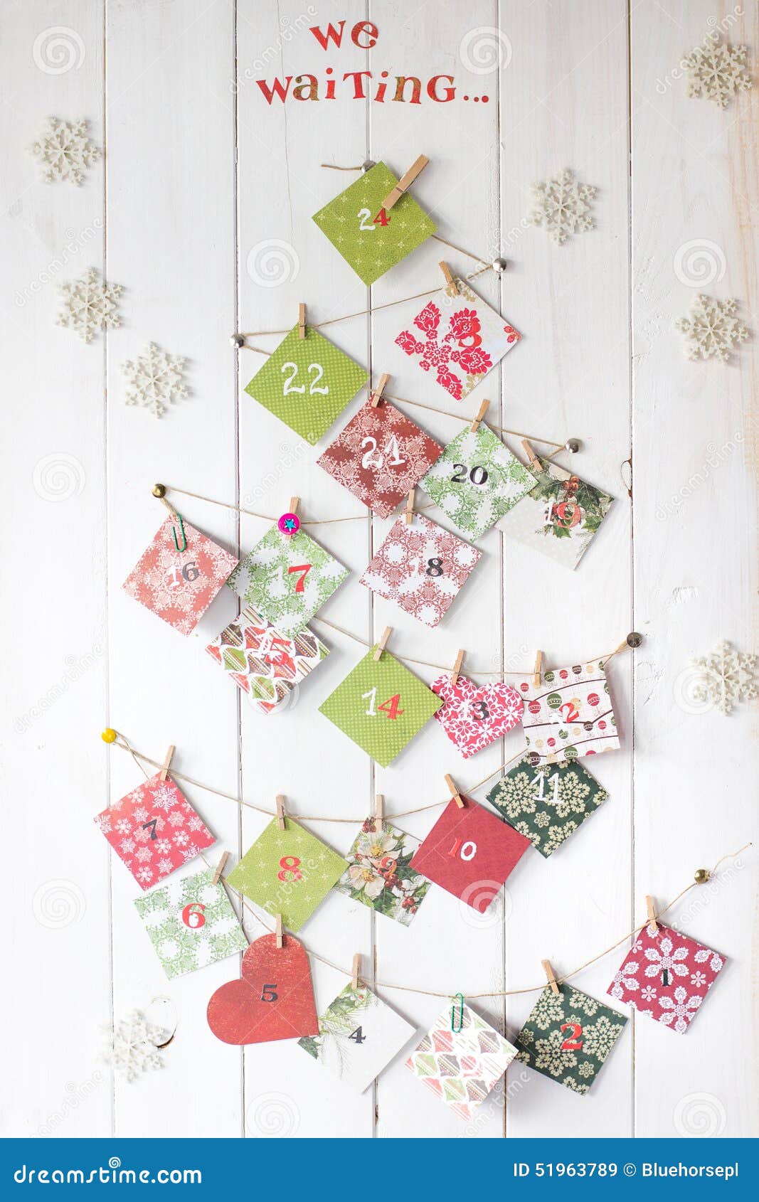 Advent calendar stock image. Image of board, days, tree - 51963789