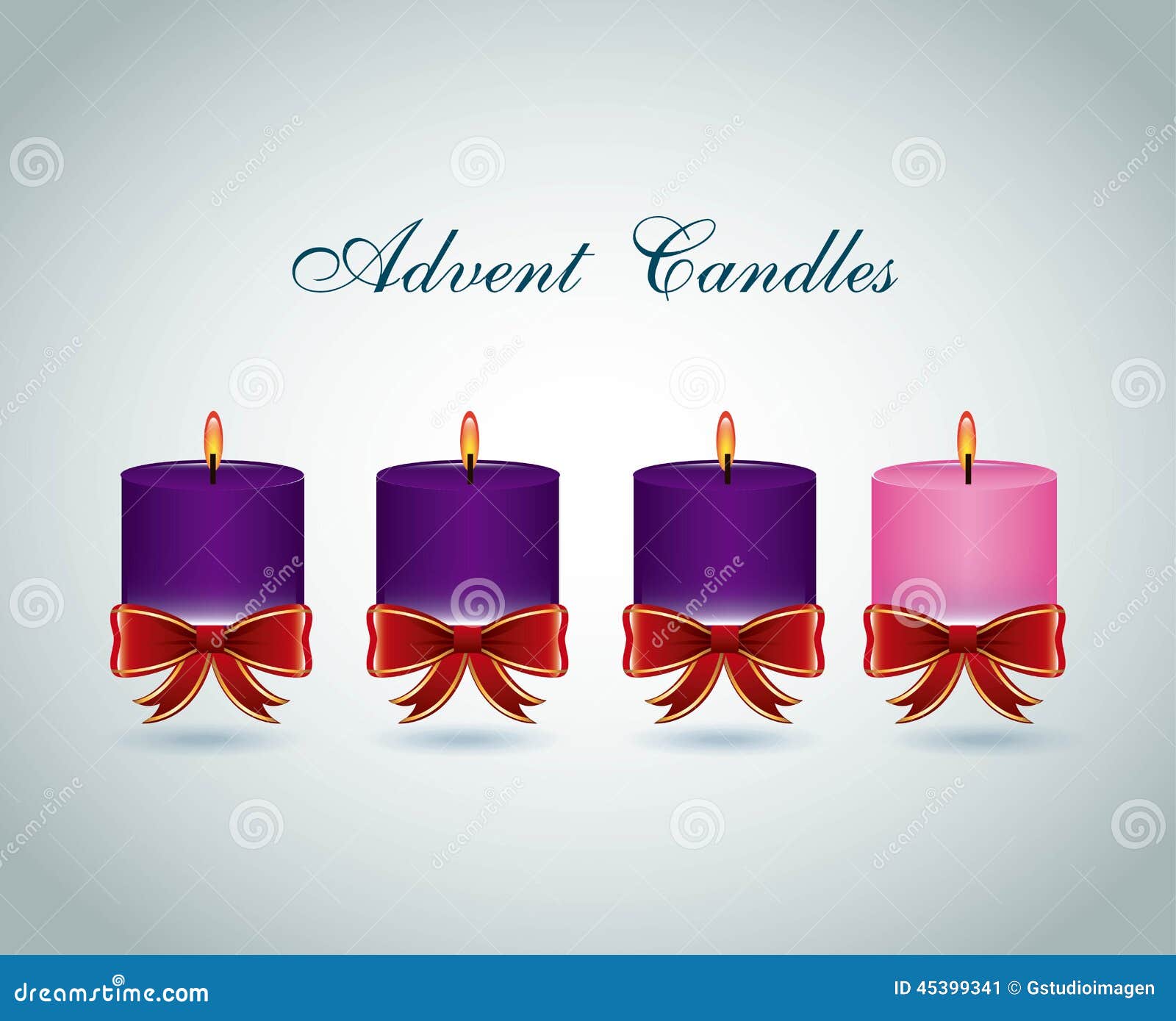 3. Advent, Candles Burns On The Advent Wreath Stock Photo ...