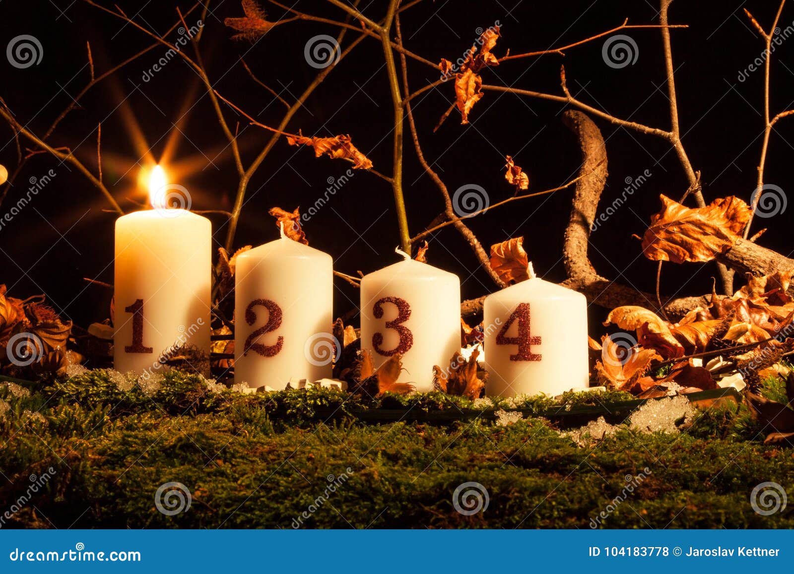 Advent candles stock photo. Image of backdrop, christmas - 104183778