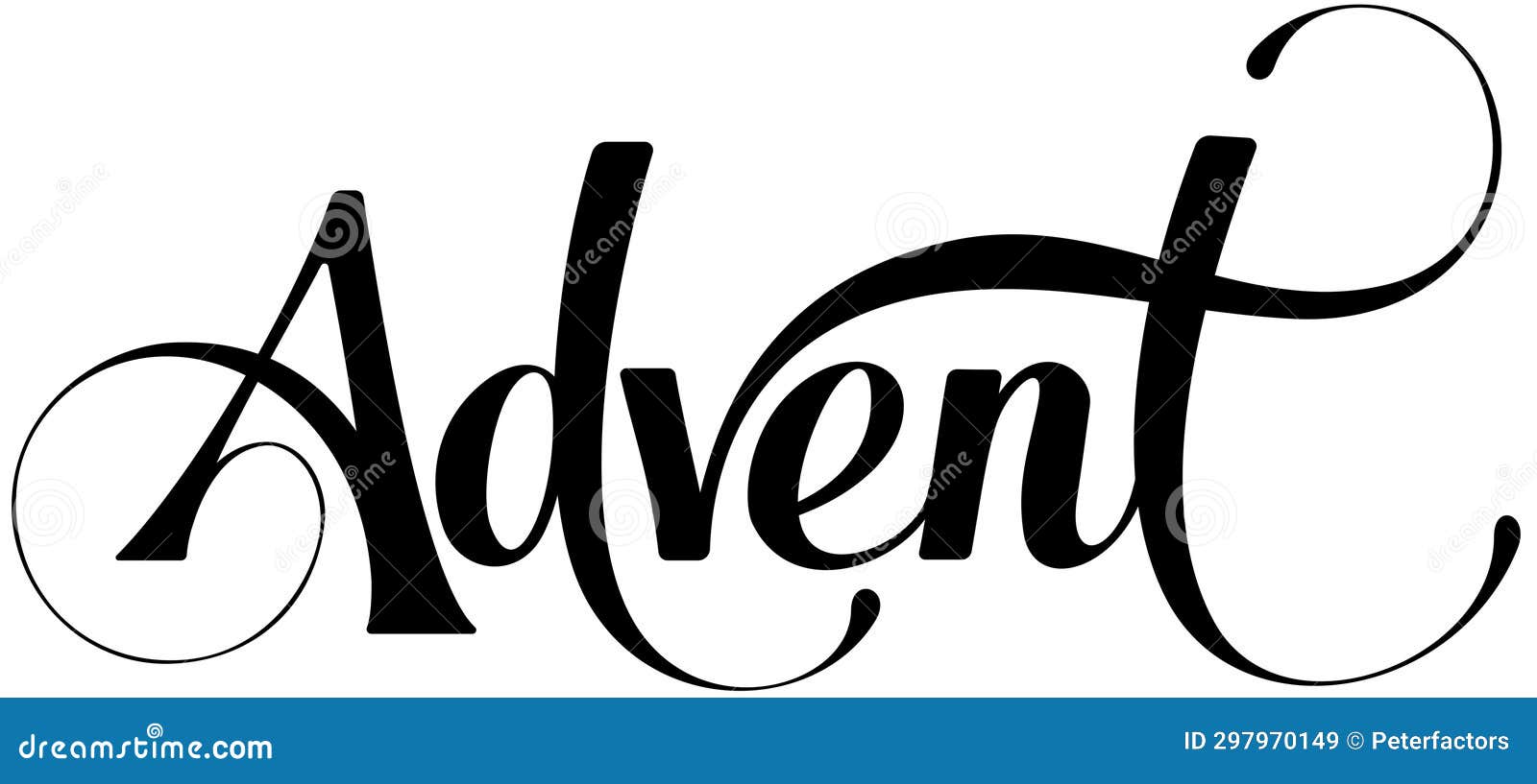 Advent - Custom Calligraphy Text Stock Vector - Illustration of shape ...