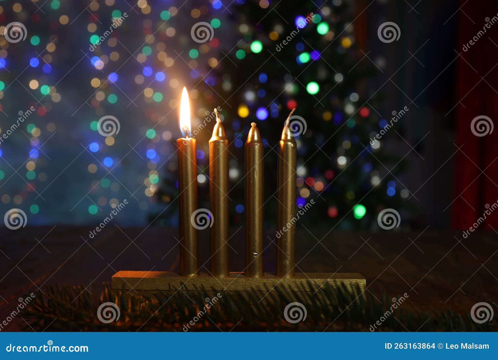 Advent Season, Four Candles Burning. Advent Background Stock Photo ...