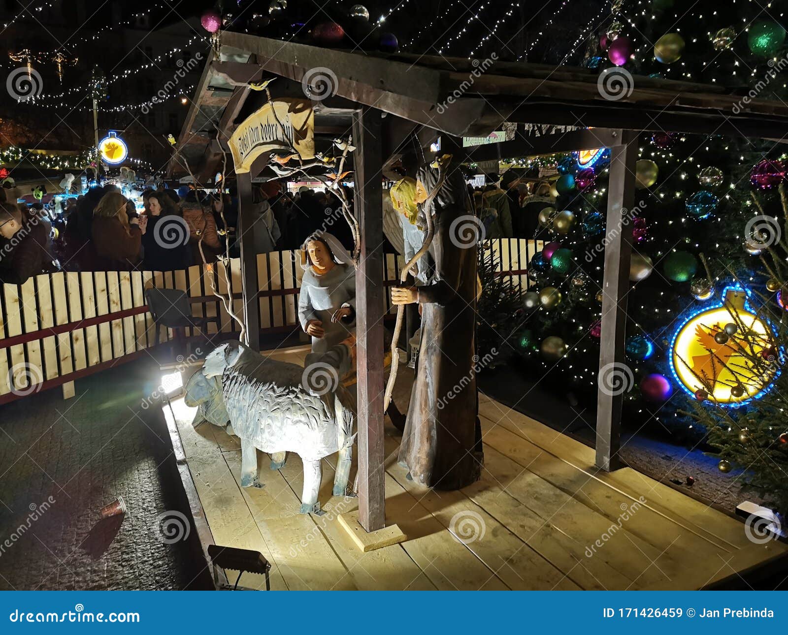 Advent time Prague Markets editorial stock image. Image of advent ...