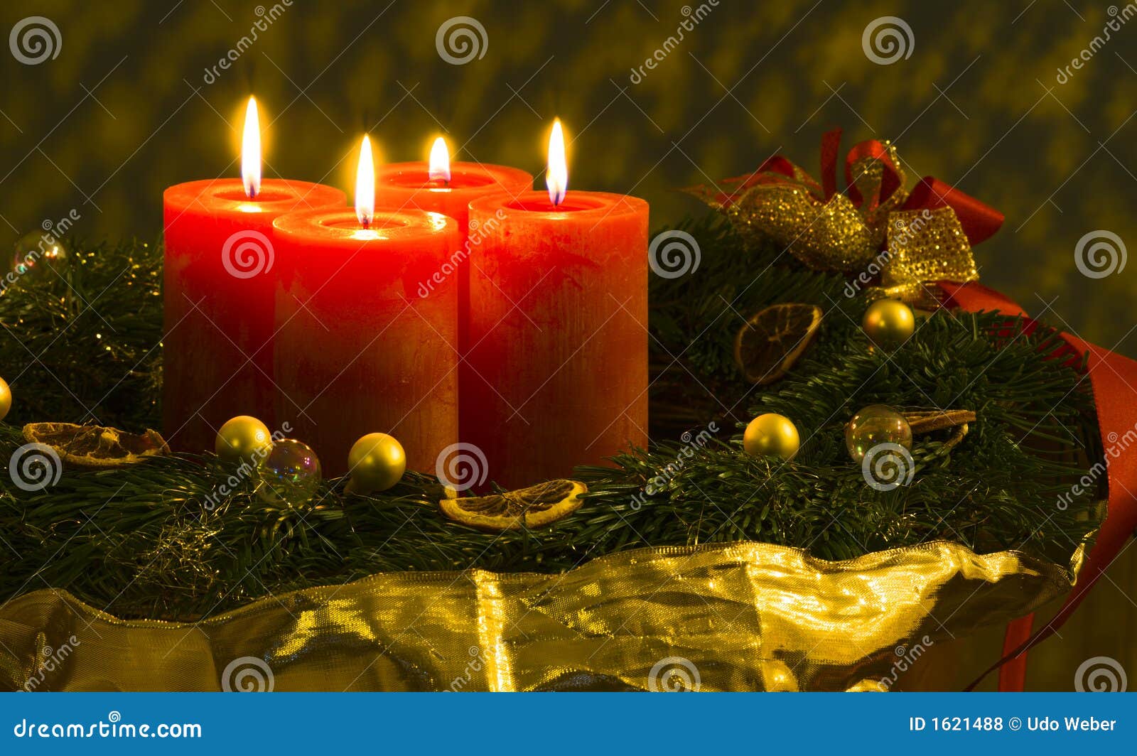 Advent wreath /2 stock photo. Image of advent, gold, wreath - 1621488