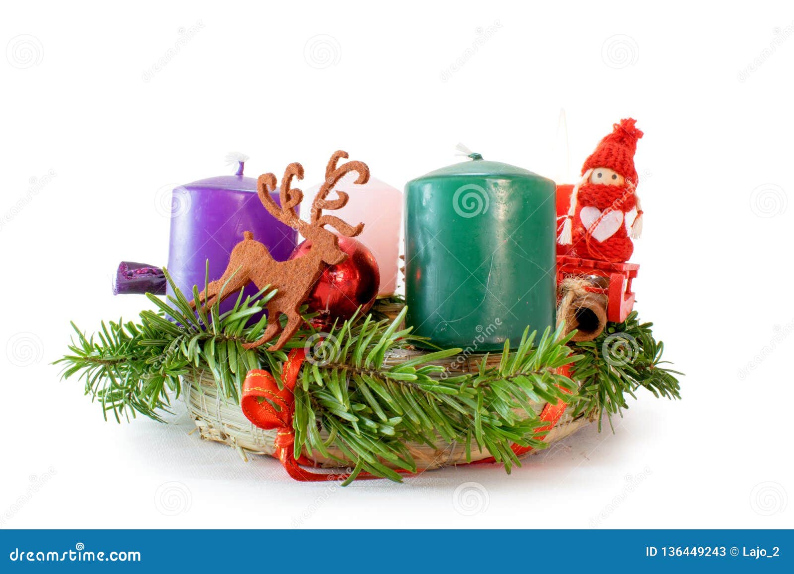 Advent Wreath stock image. Image of decorative, elegance - 136449243