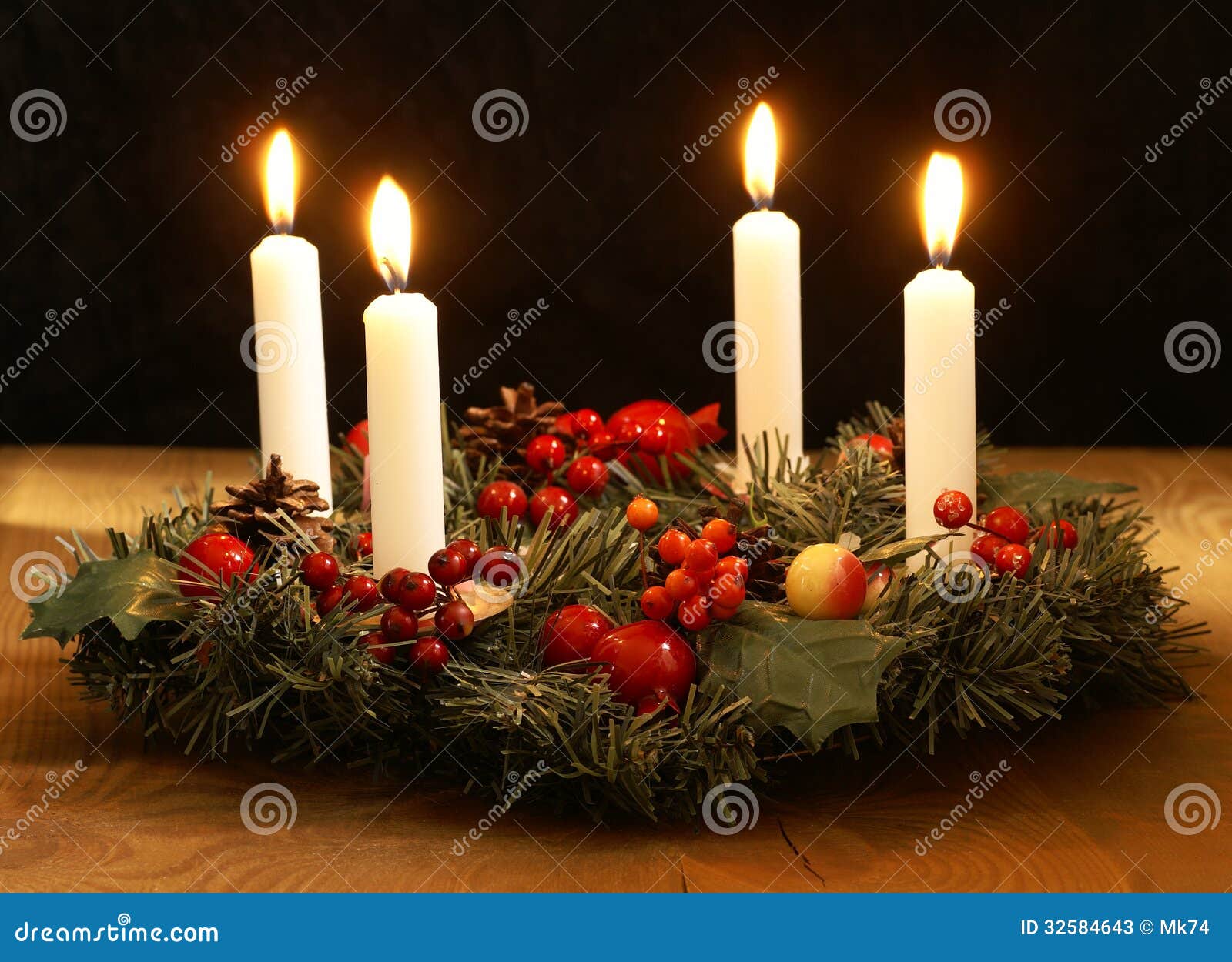 Advent wreath stock image. Image of holiday, decoration - 32584643