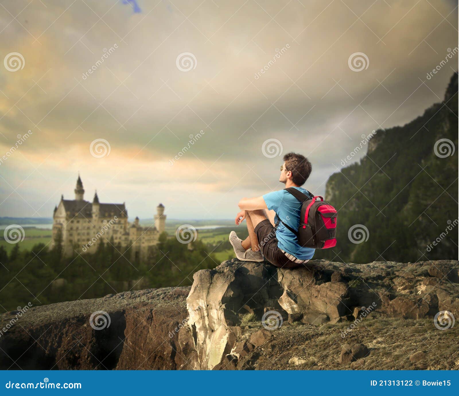 Adventure stock photo. Image of hill, explore, rucksack - 21313122