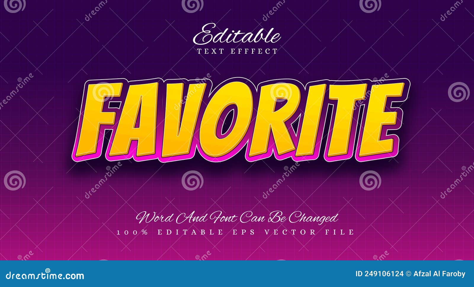 Favorite Text Effect Design Template Vector Stock Illustration ...