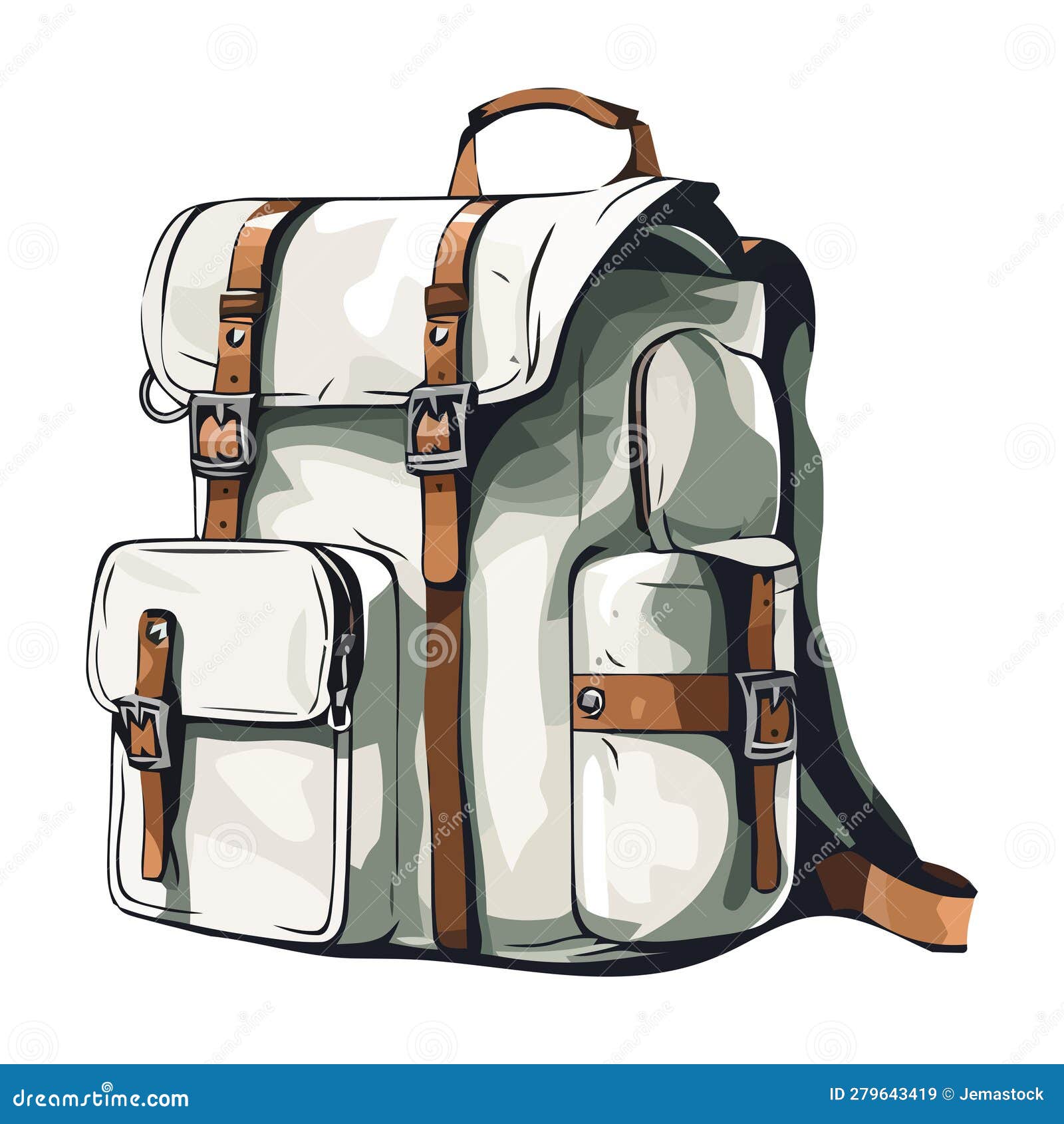 Adventure Backpack Icon Isolated Stock Vector - Illustration of hiking ...