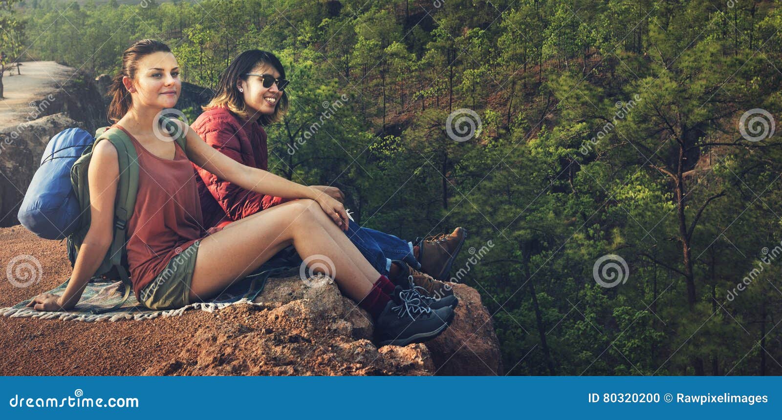 Adventure Backpacker Camping Traveler Trip Concept Stock Photo - Image ...