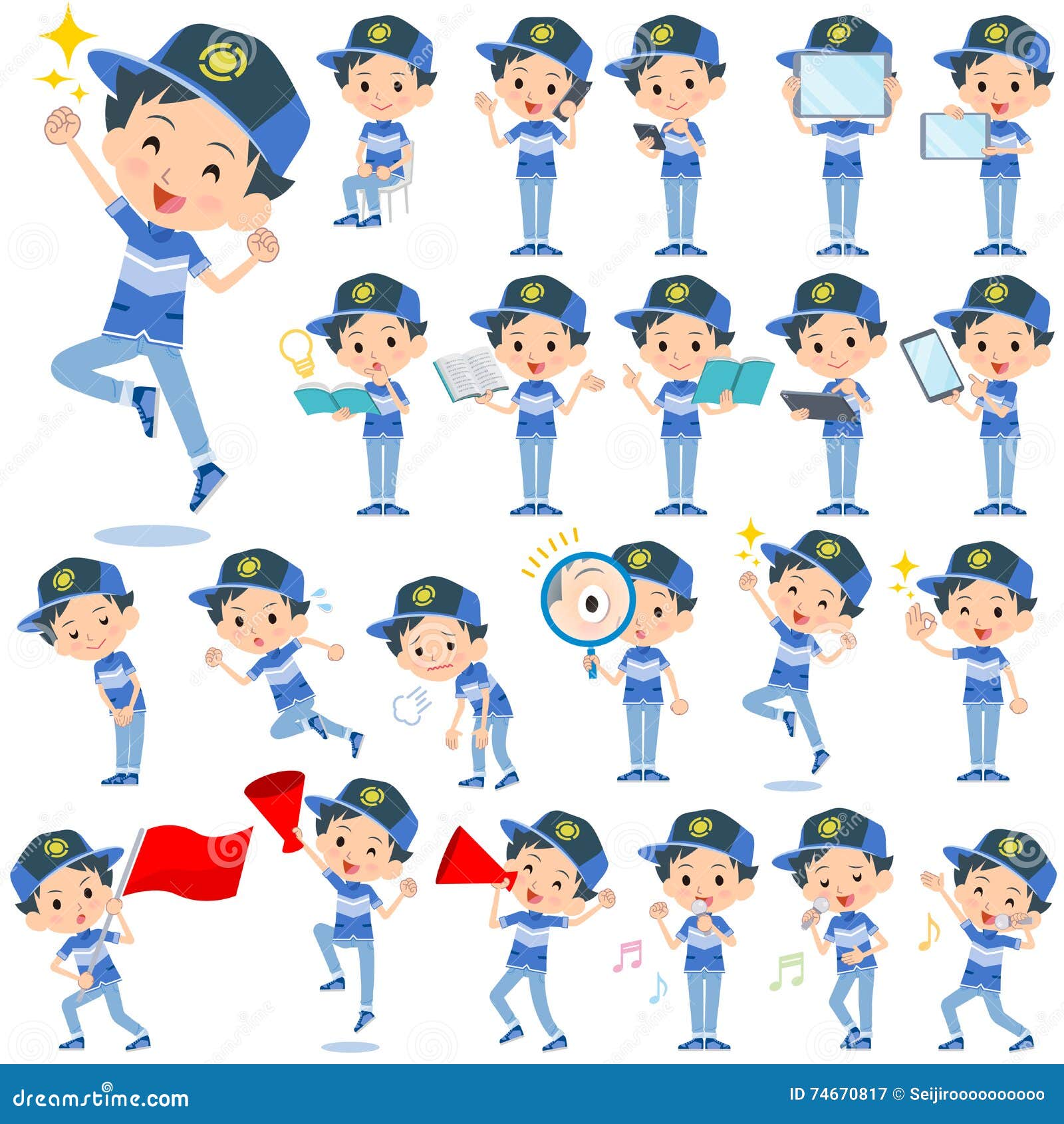 Adventure boy 2 stock vector. Illustration of flat, smile - 74670817