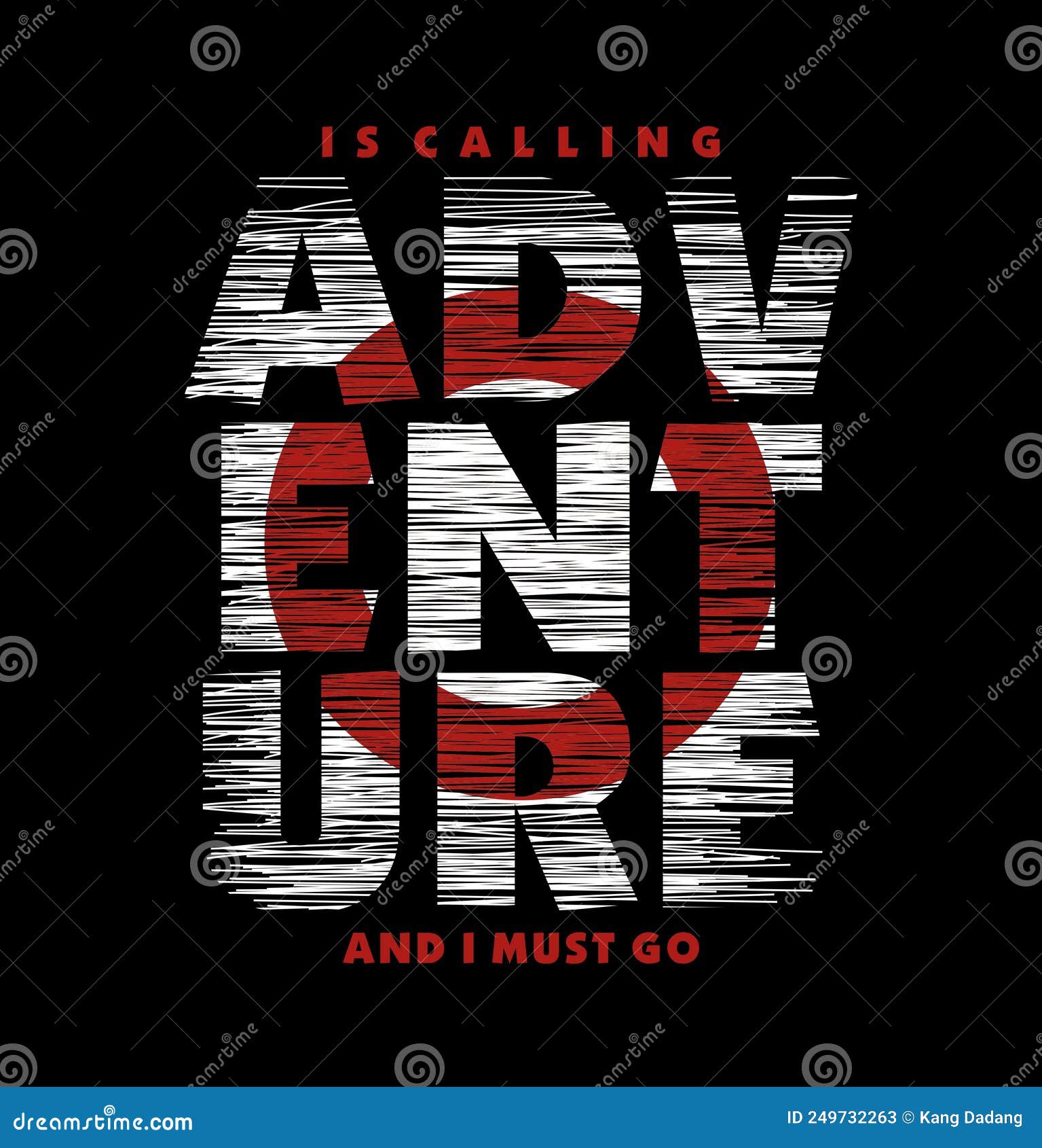 ADVENTURE is Calling Design Typography, Vector Design Text Illustration ...