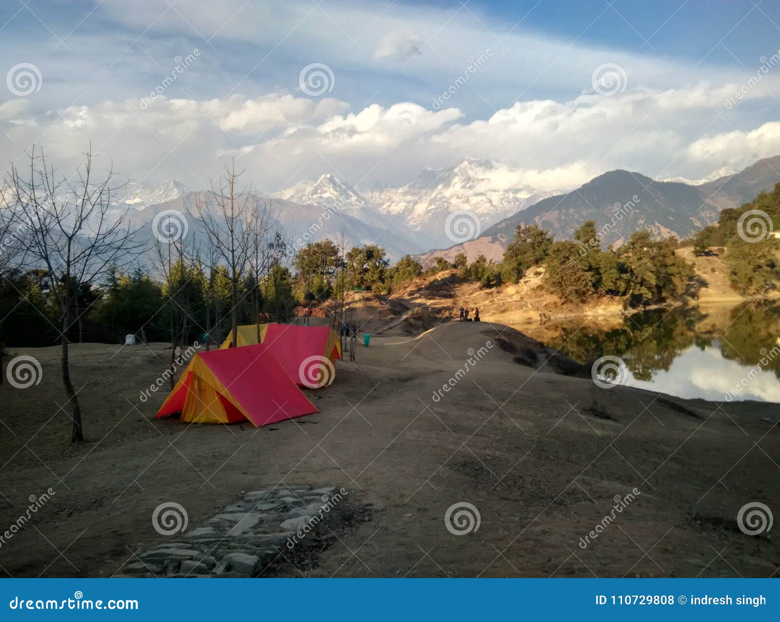Adventure Camping Landscape Exotic Natural Stock Photo - Image of ...
