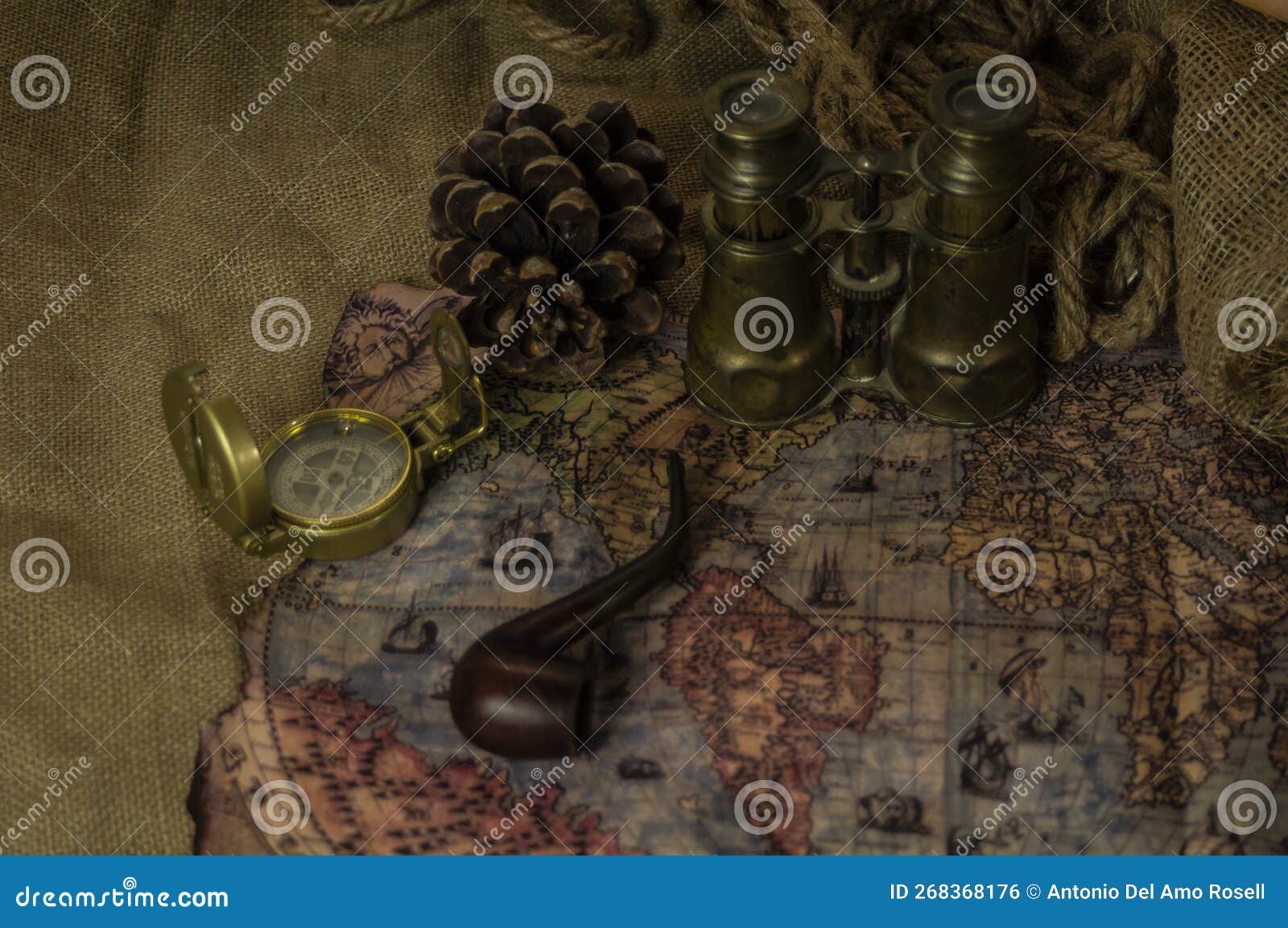 Adventure and Exploration of Ancient Objects Used by Adventurers Stock ...