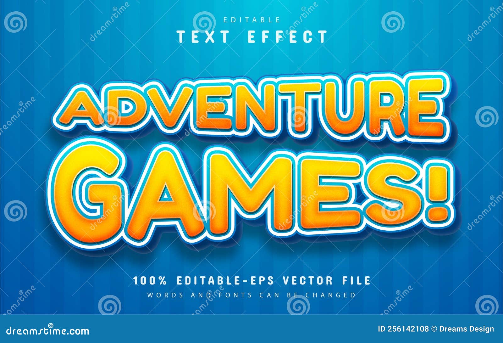 Adventure game text effect stock vector. Illustration of element ...