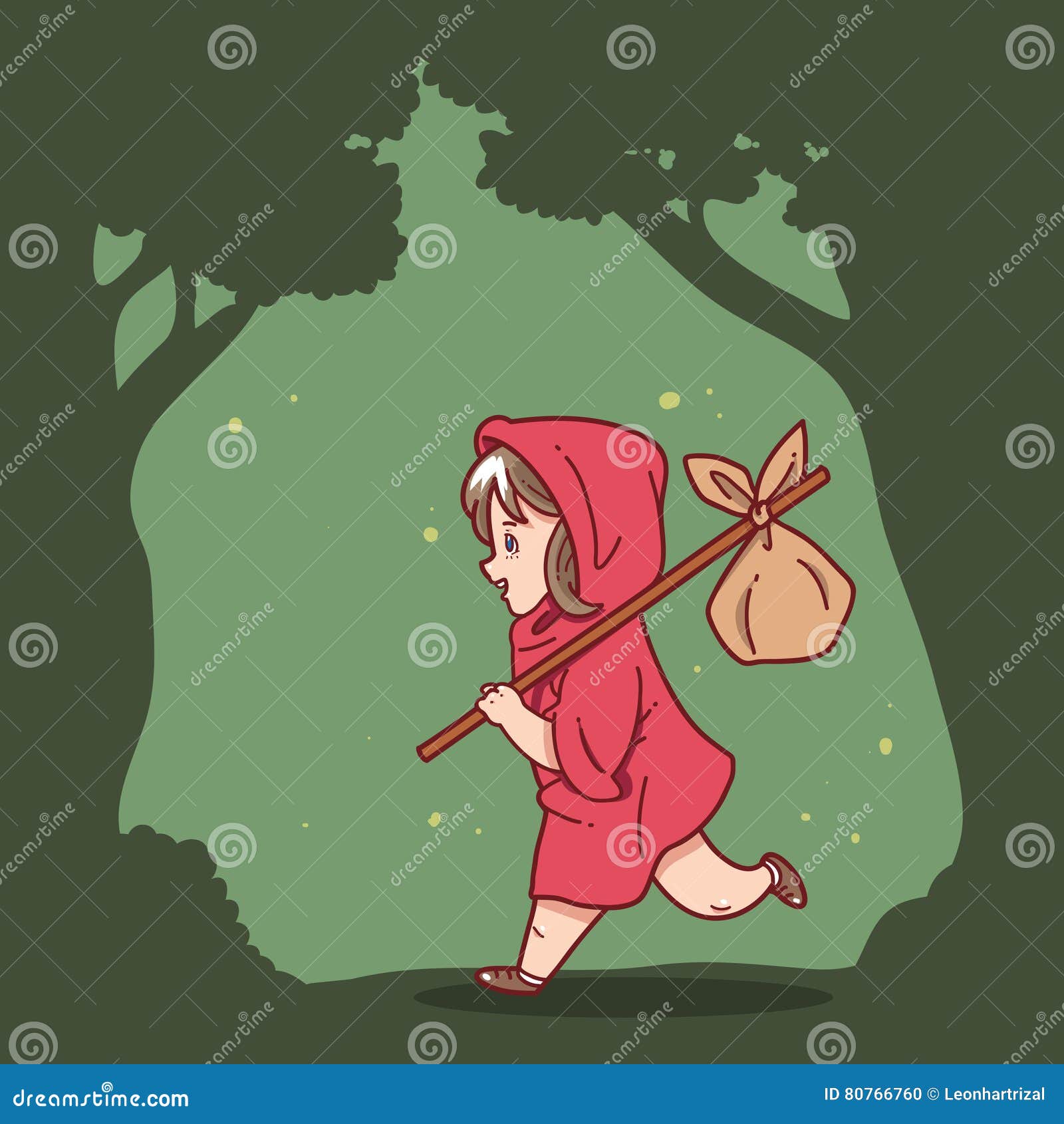 Adventure girl stock vector. Illustration of hand, nature - 80766760
