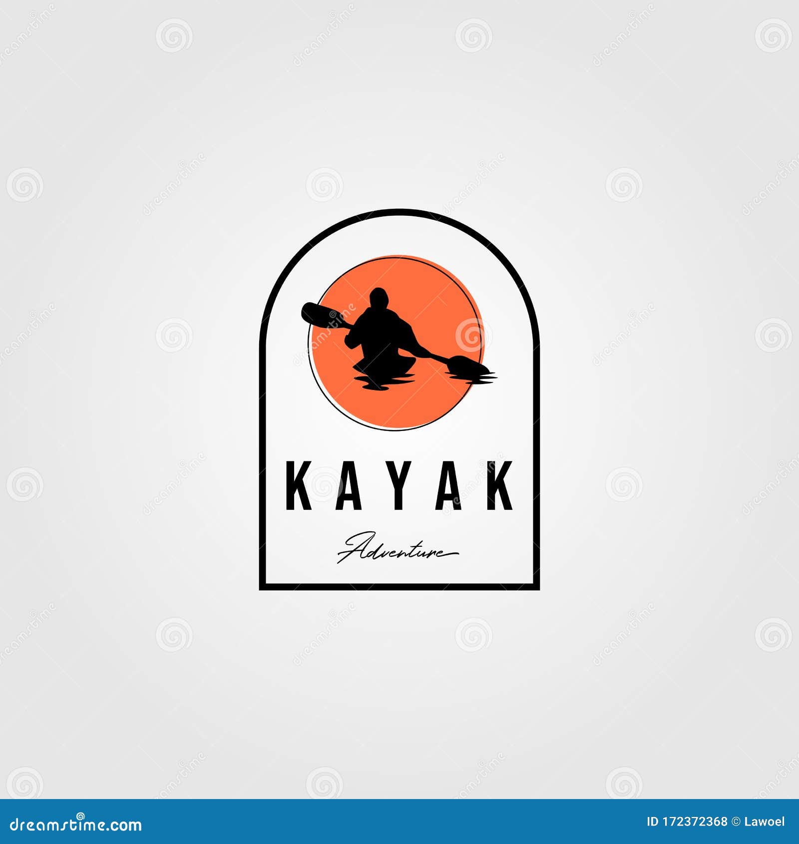 Kayak Logo With Big K Letter Cartoon Vector | CartoonDealer.com #85677395