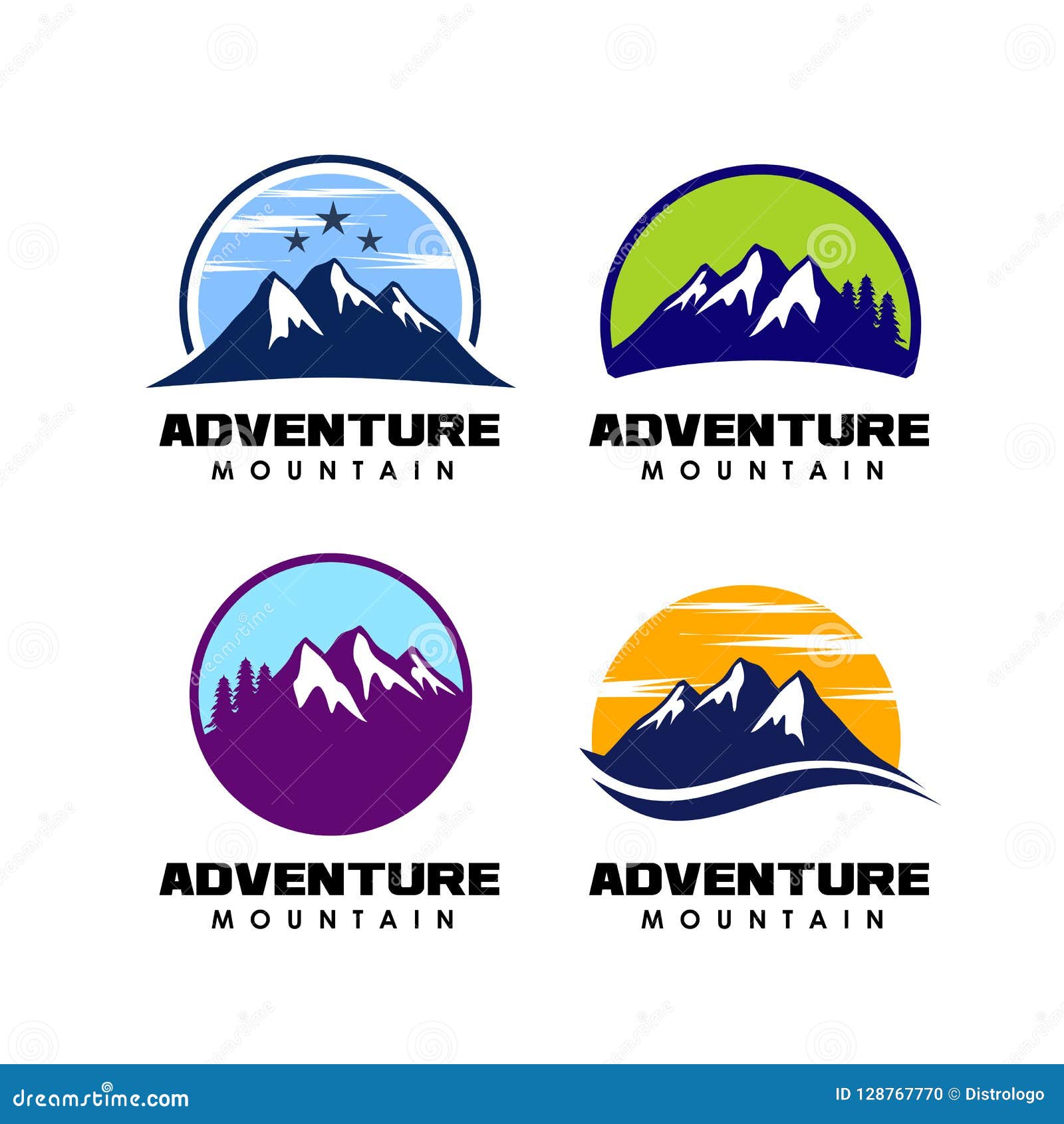 Adventure Logo Design. Mountain Logo Design Icon Stock Vector ...