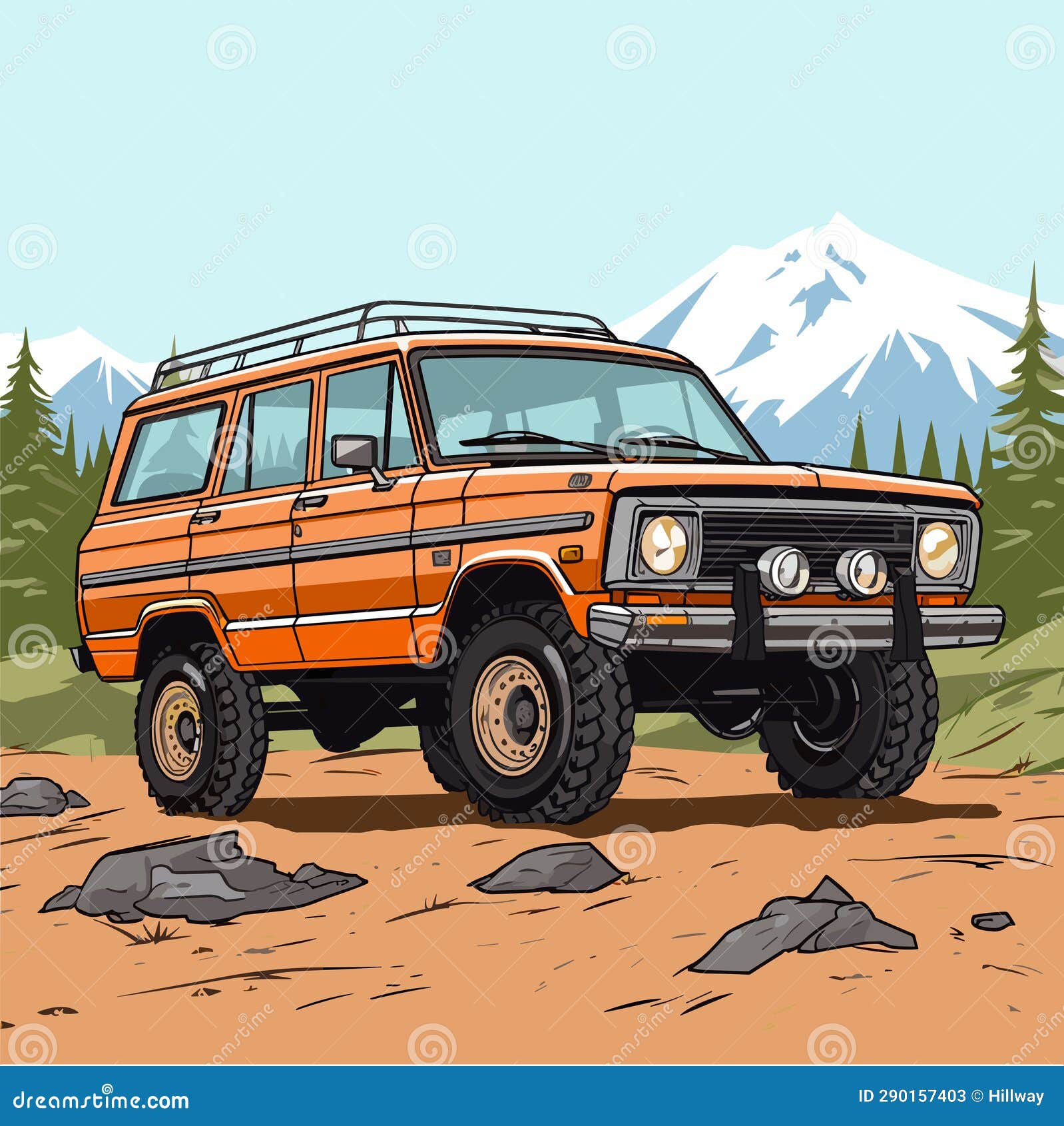 Adventure Offroad Overland SUV in the Mountain Vector Stock Vector ... Adventure Offroad Overland SUV in the Mountain Vector Stock Vector ...