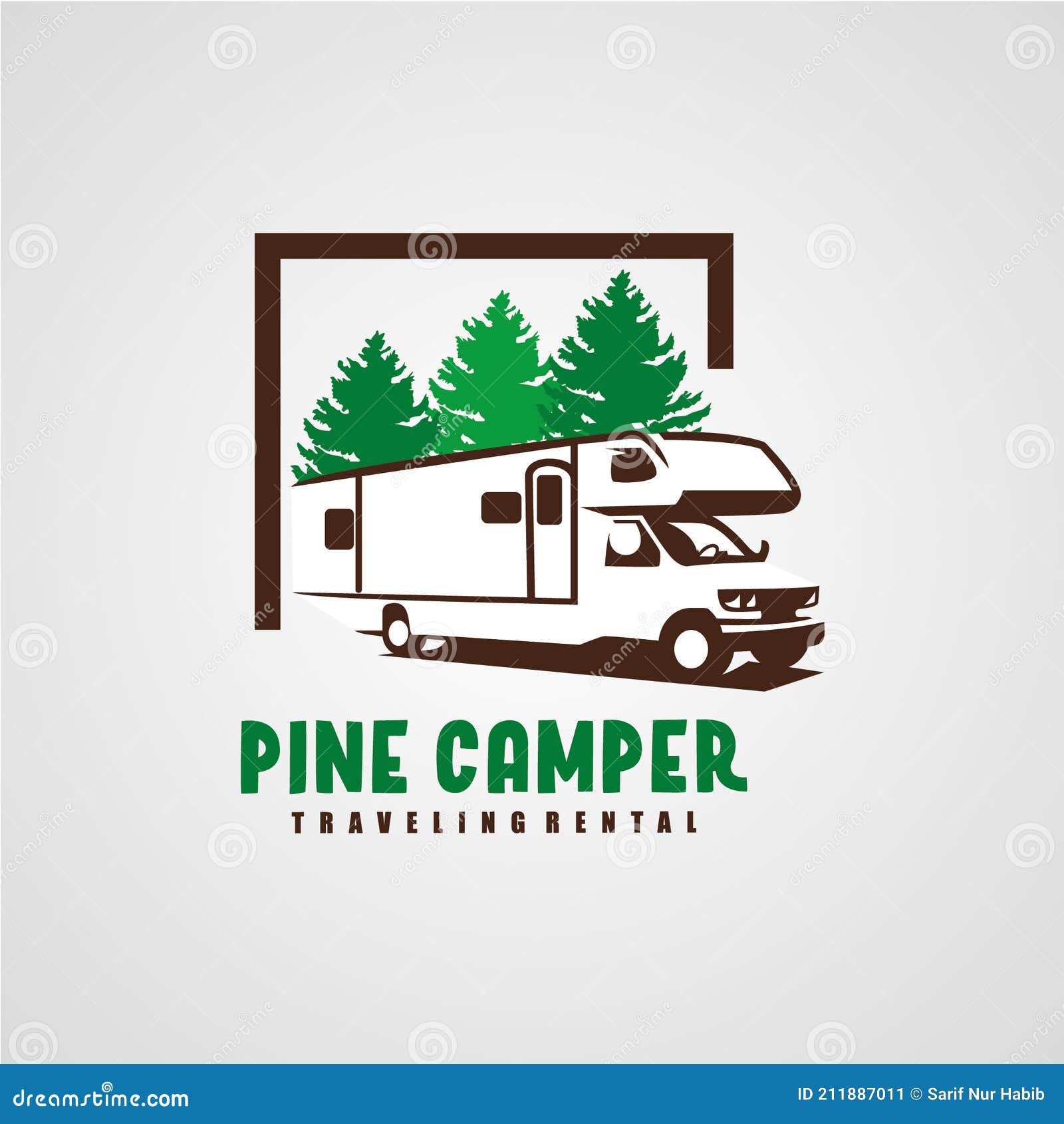 Adventure RV Camper Car Logo Designs Template Stock Vector ...