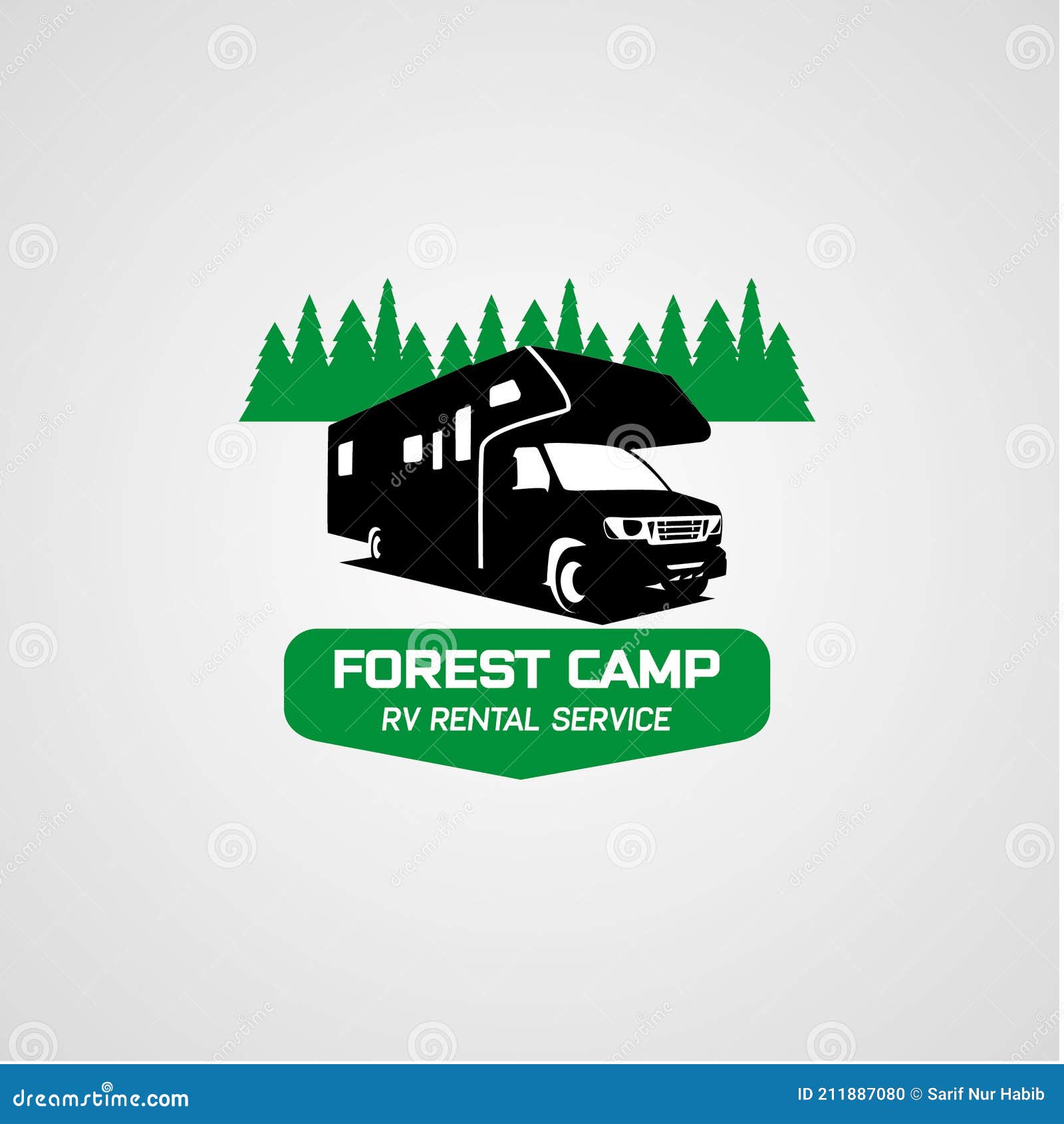 Adventure RV Camper Car Logo Designs Template Stock Vector ...