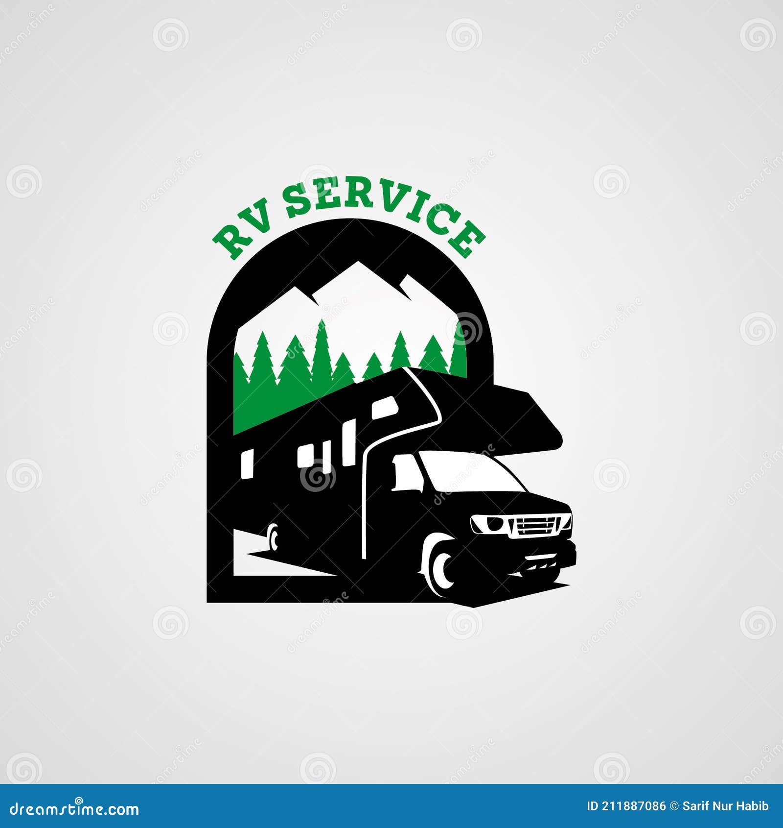 Adventure RV Camper Car Logo Designs Template Stock Vector ...